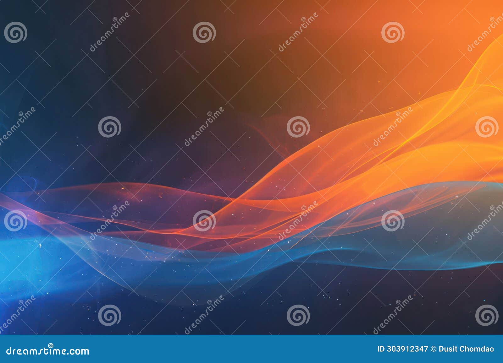 Blue and Orange Twitch Overlay Abstract Background. Generative AI Stock ...