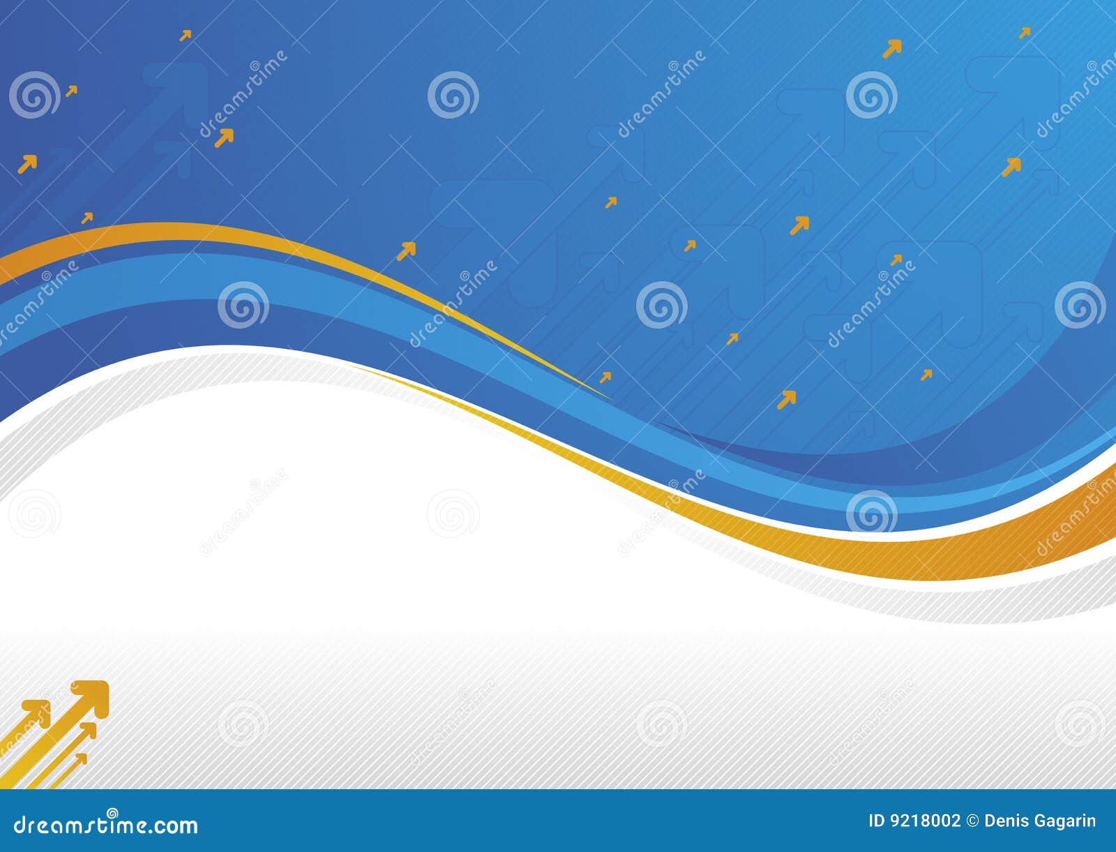 Blue orange wave stock vector. Illustration of orange - 9218002