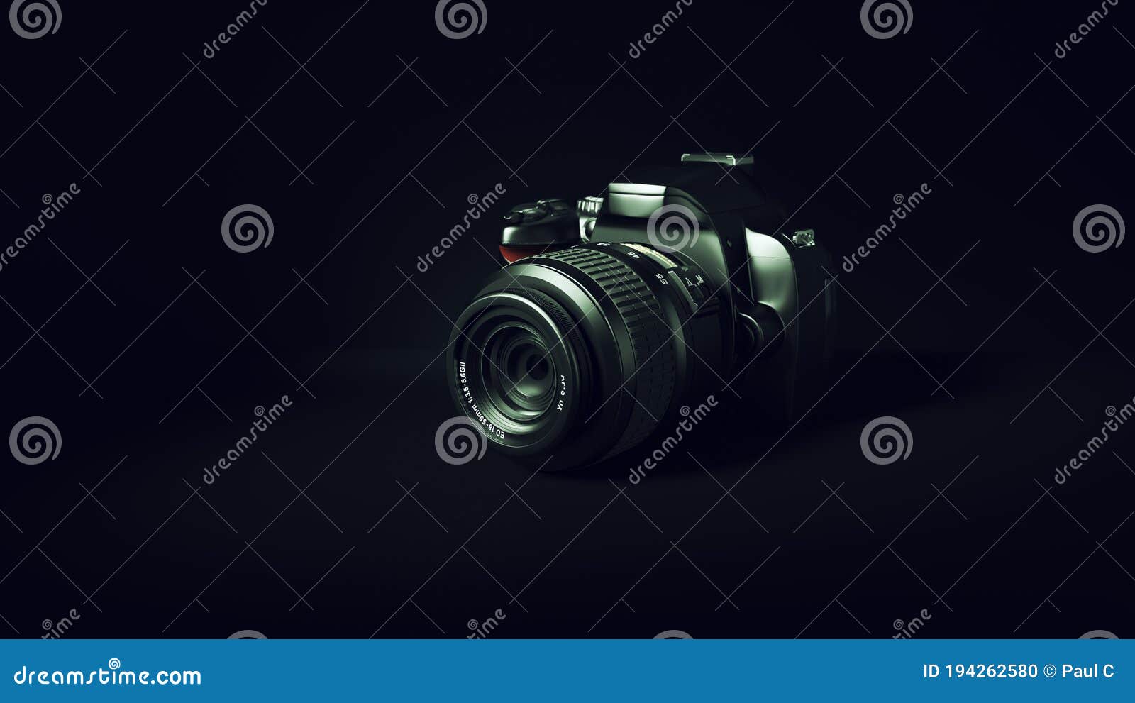 Blue Orange White Digital DSLR Camera Stock Illustration - Illustration ...