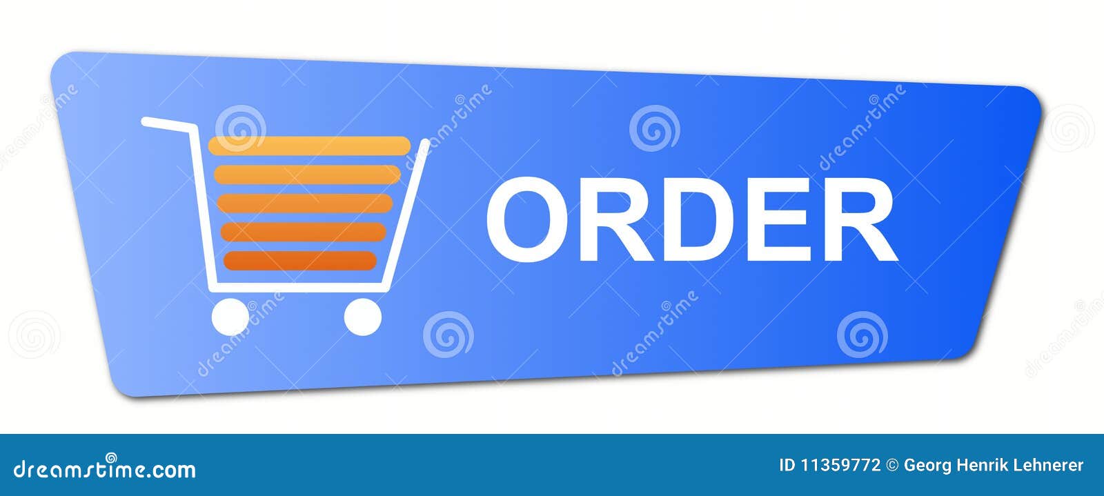 Blue Order Button stock illustration. Illustration of click - 11359772