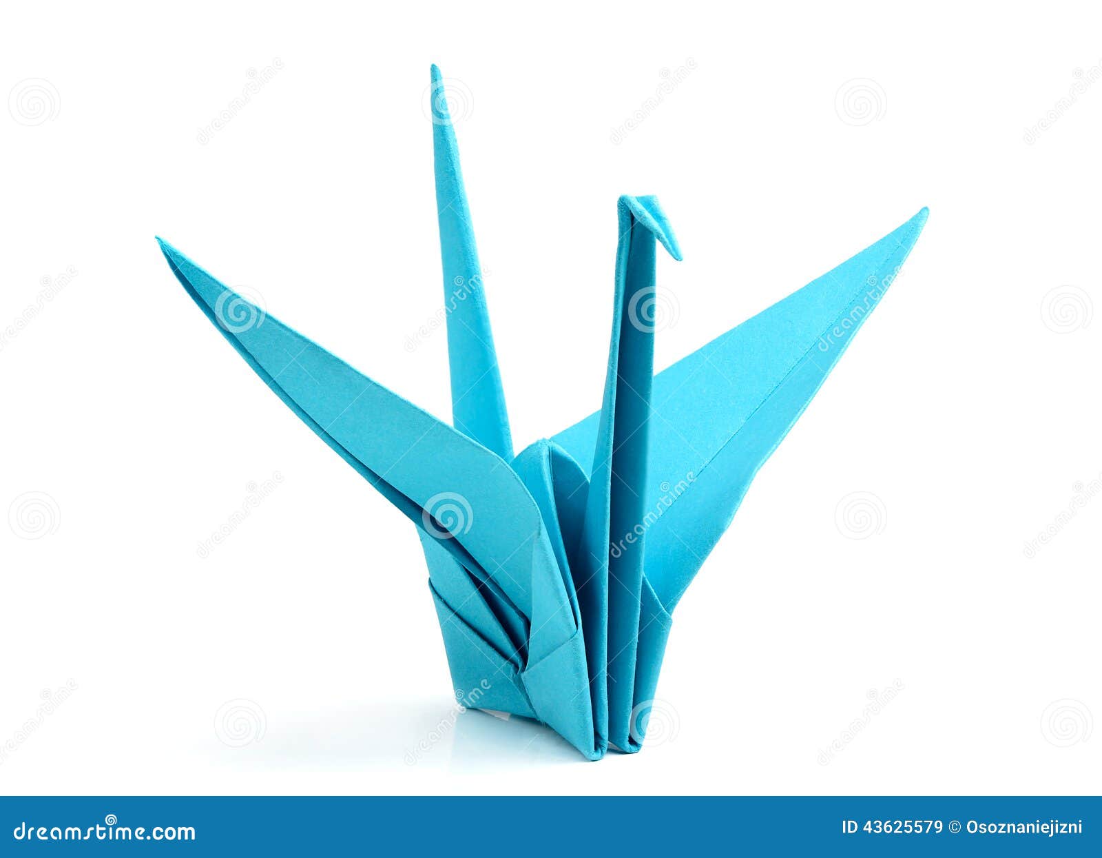 Blue origami bird. stock image. Image of decoration, blue - 43625579