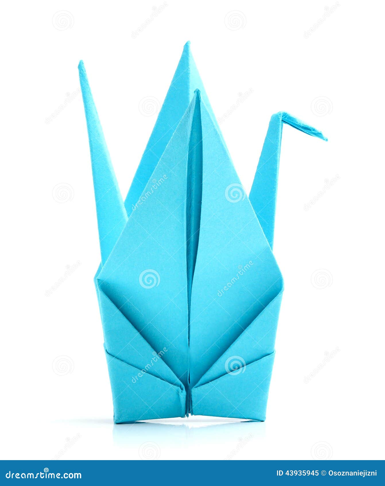 Blue origami bird. stock image. Image of blue, colors - 43935945