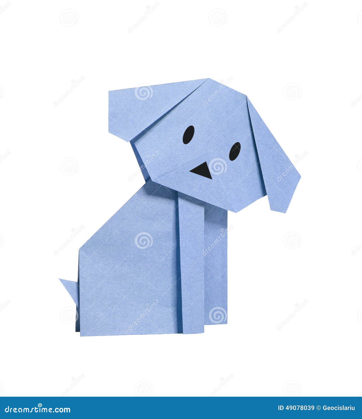 Blue origami dog stock image. Image of colour, isolated - 49078039