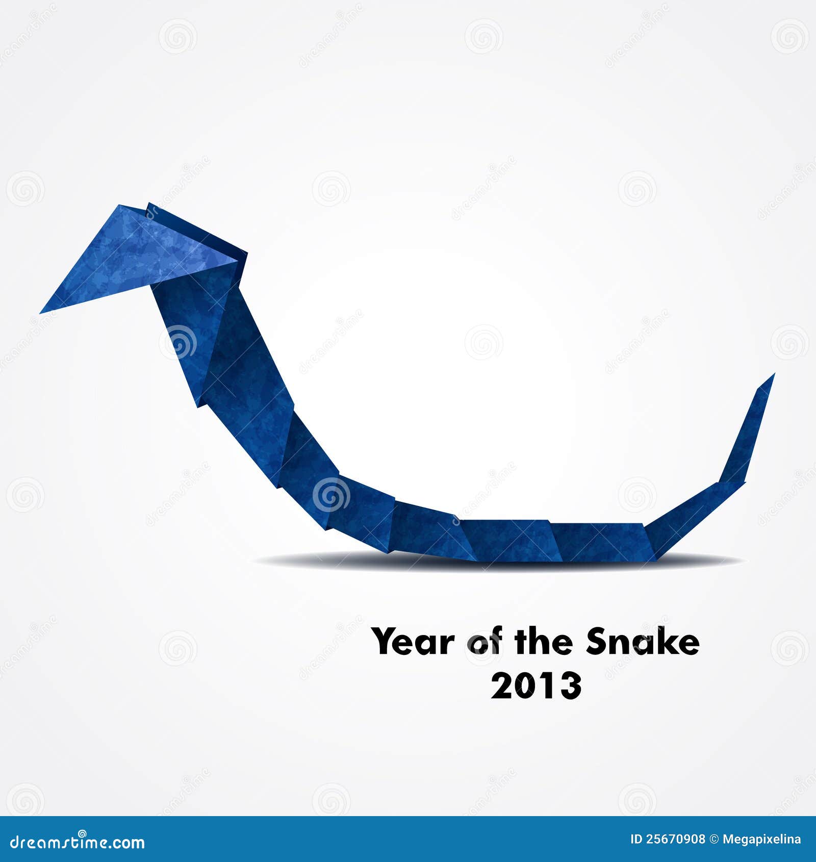 Blue origami snake stock vector. Illustration of cobra - 25670908