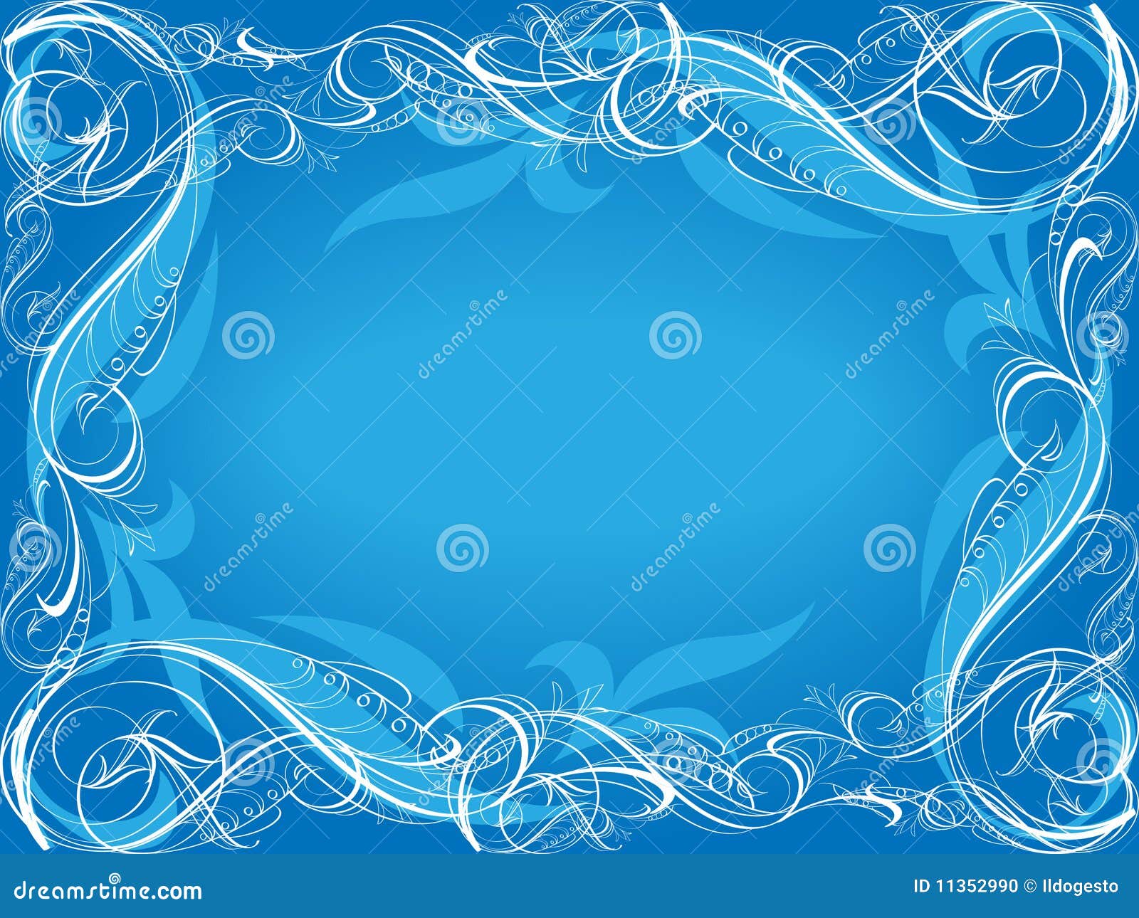 Blue ornamental background stock vector. Illustration of diploma - 11352990