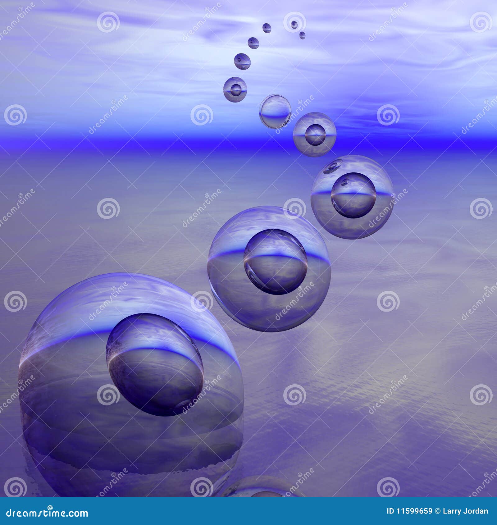 Blue Outer Space Bubbles stock illustration. Illustration of concept ...