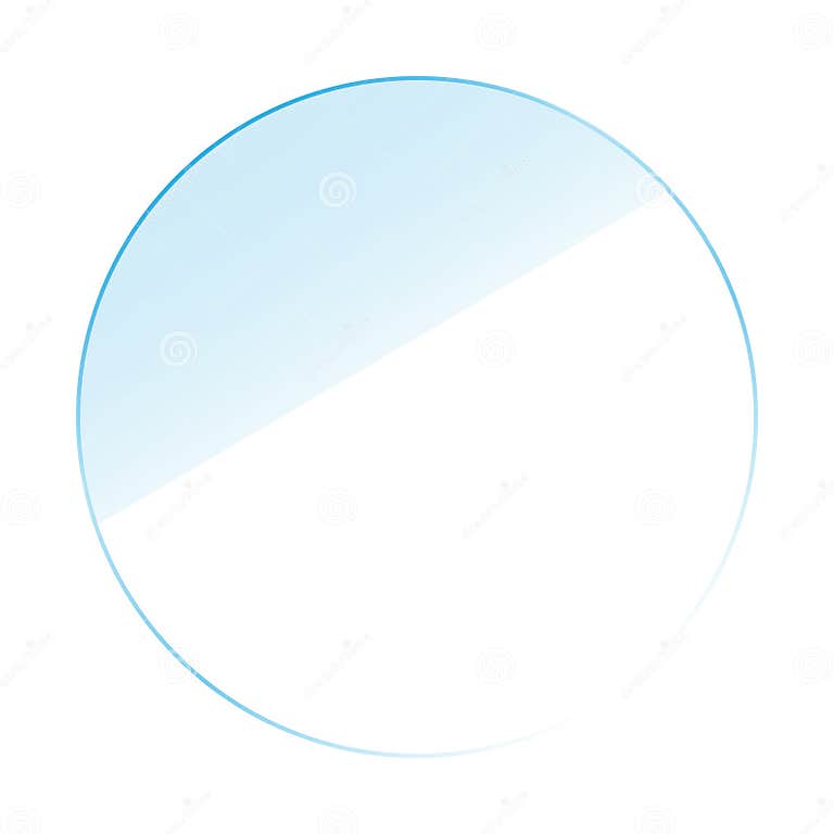 Blue Outlined Circle. Light Gradient Shading. Simple Round Shape ...