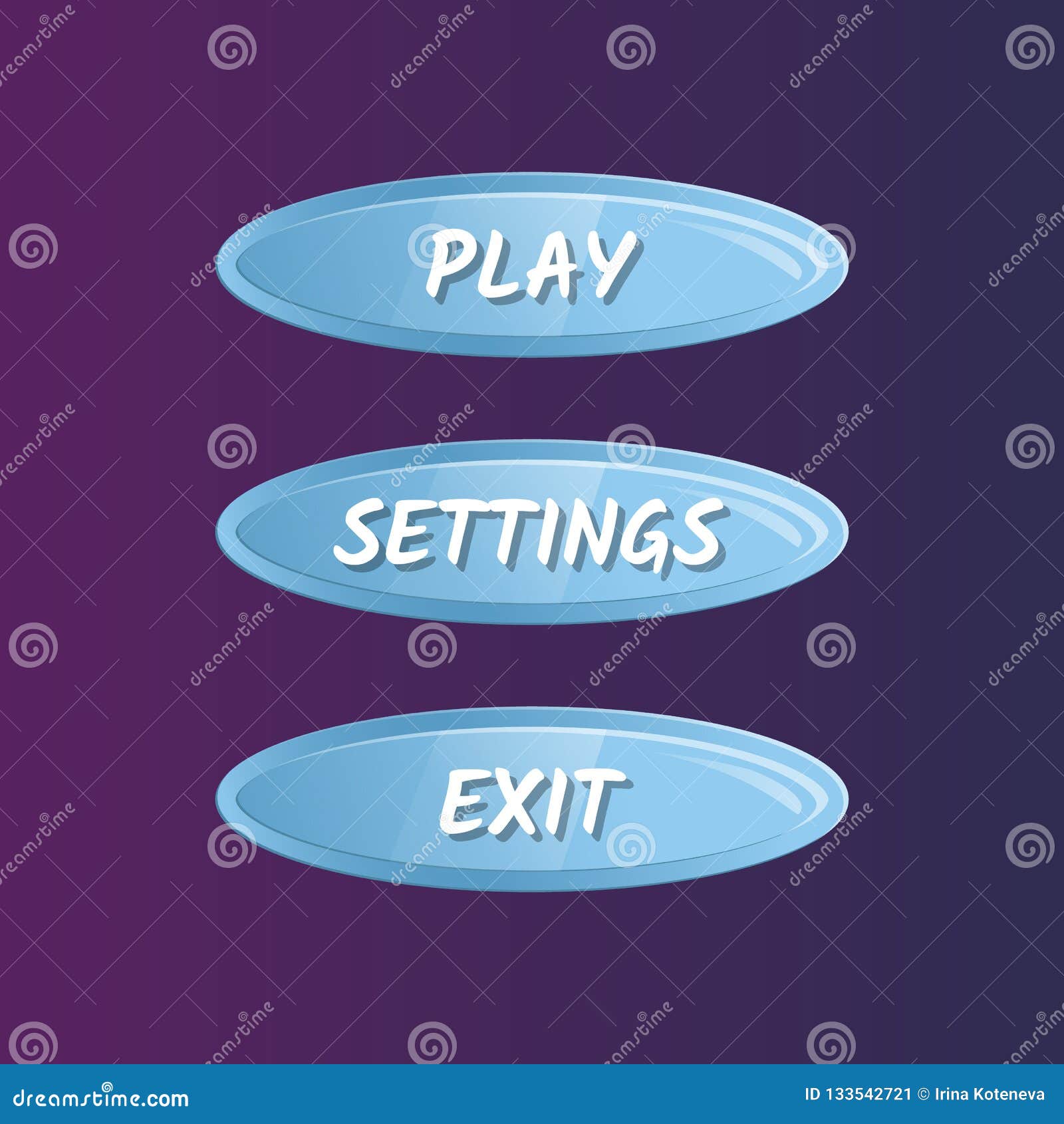 Blue Oval Options Selection Windows Set Stock Illustration ...