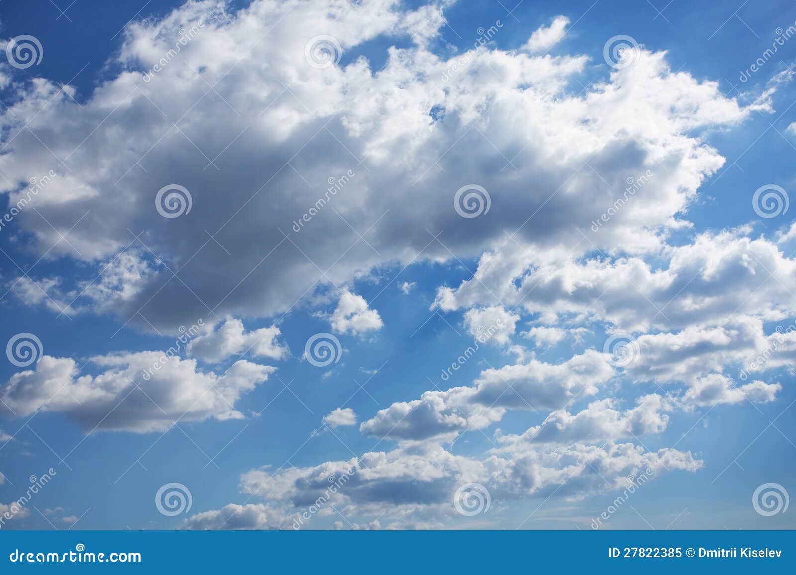 Blue Overcast Sky in Cumulus Clouds Stock Image - Image of nimbi ...