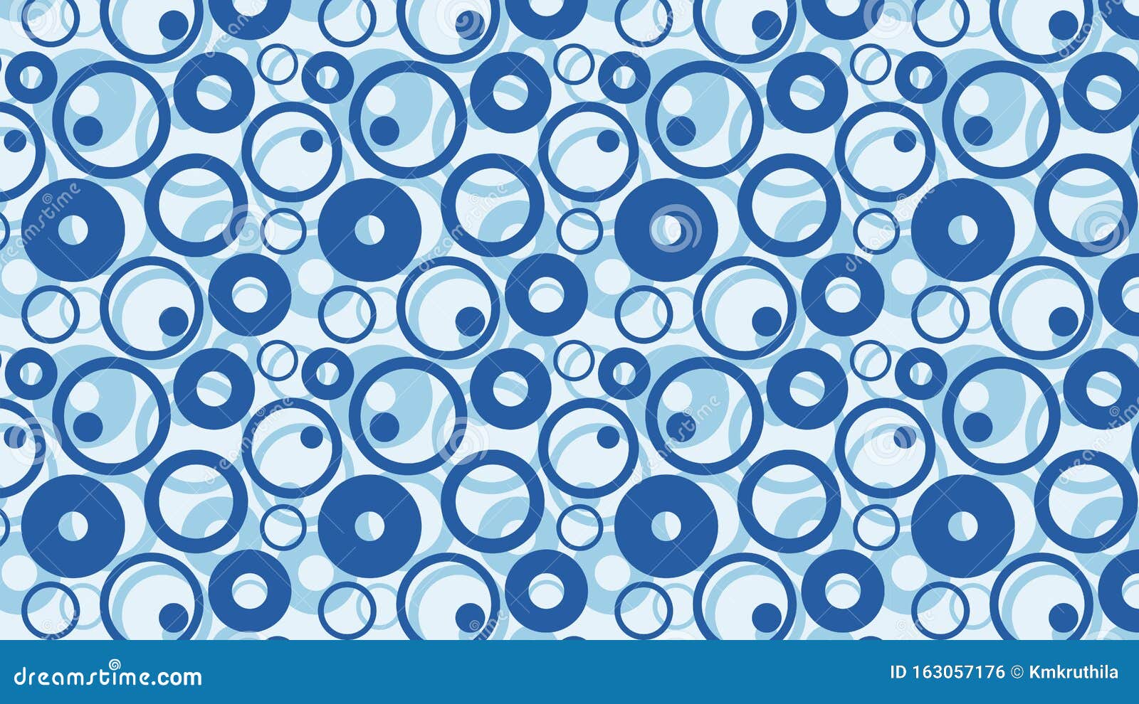 Blue Overlapping Circles Background Pattern Stock Vector - Illustration of intersect, random ...