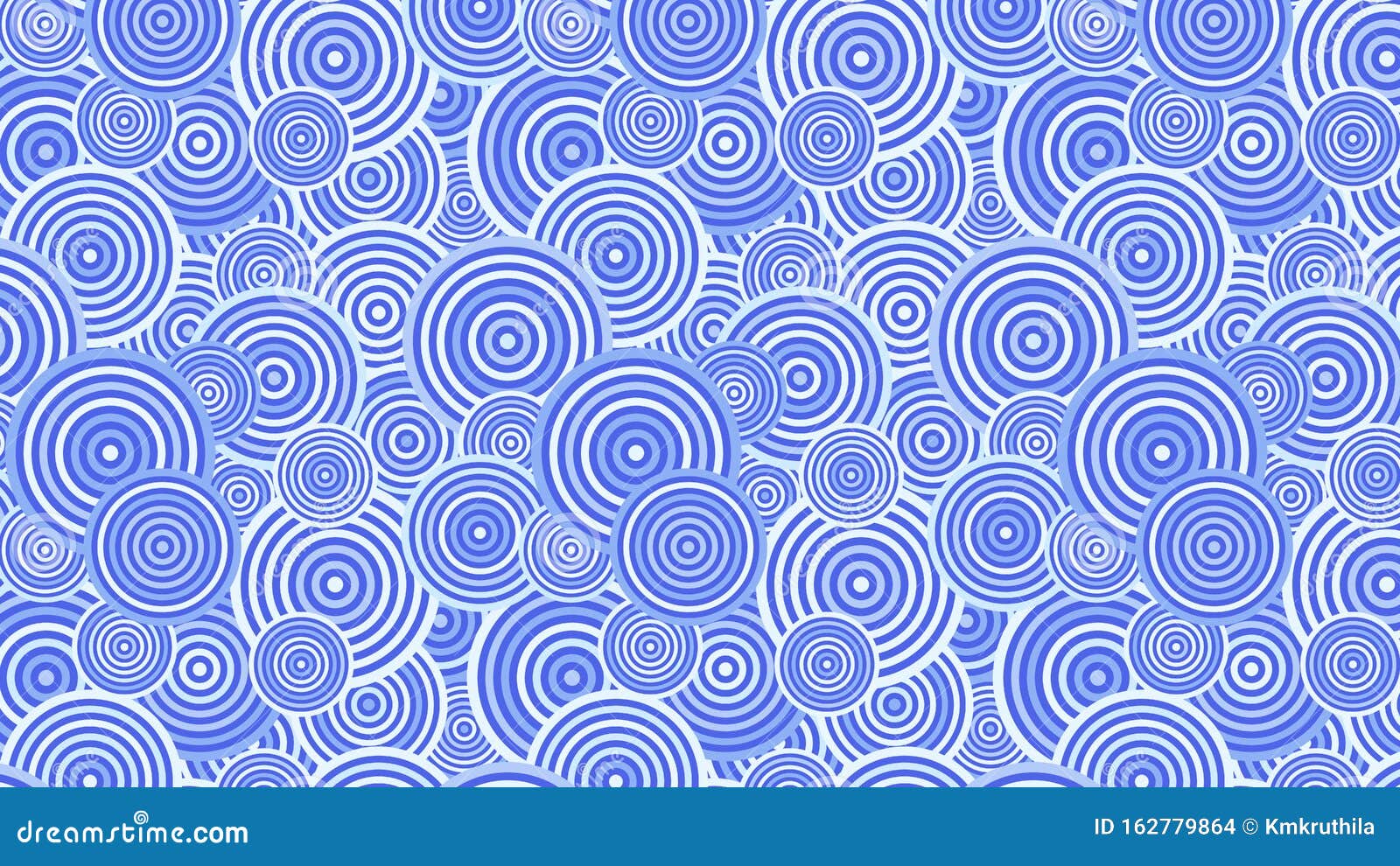 Blue Overlapping Concentric Circles Pattern Image Stock Vector ...