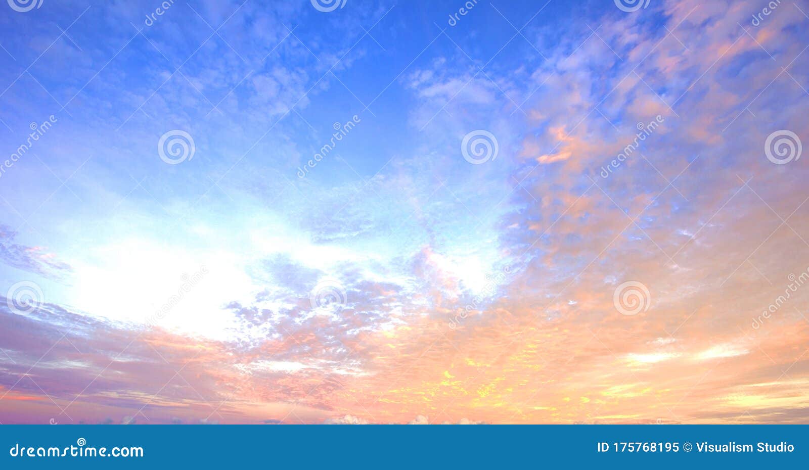 Blue Overlay Clouds and Beautiful Blue Sky Background with Clouds and ...