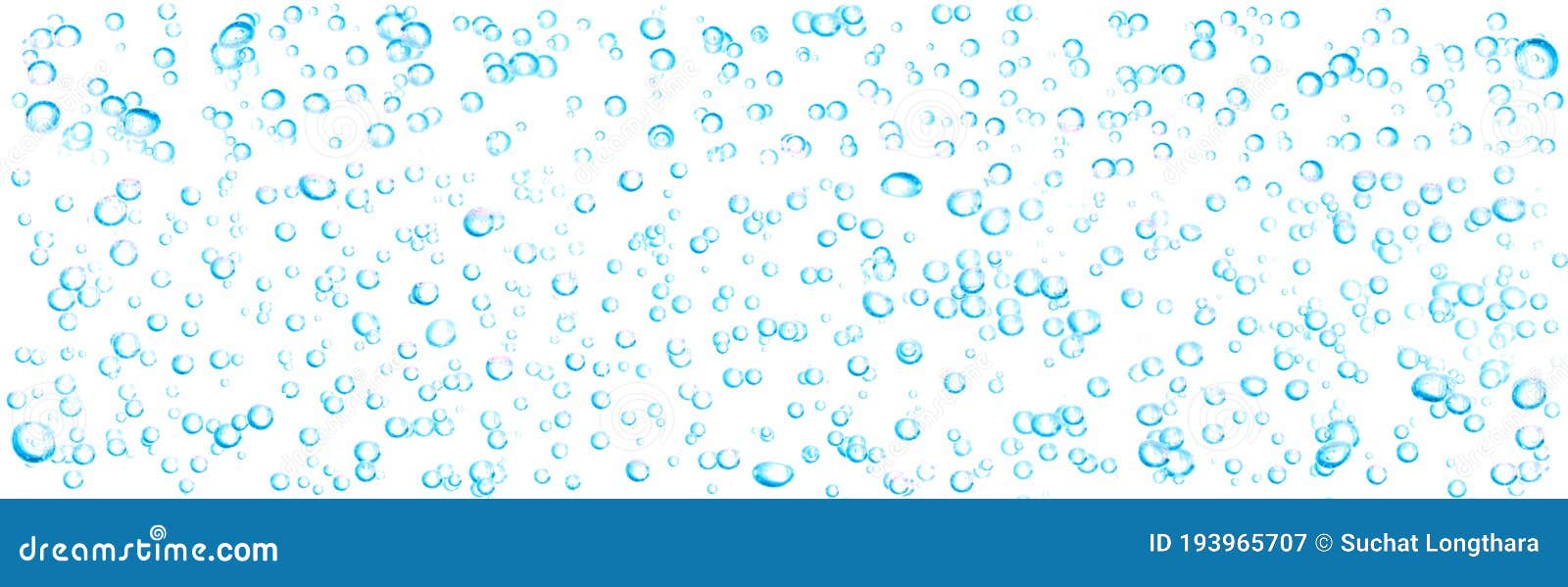 Blue Oxygen Bubbles, Under Water Stock Illustration - Illustration of ...