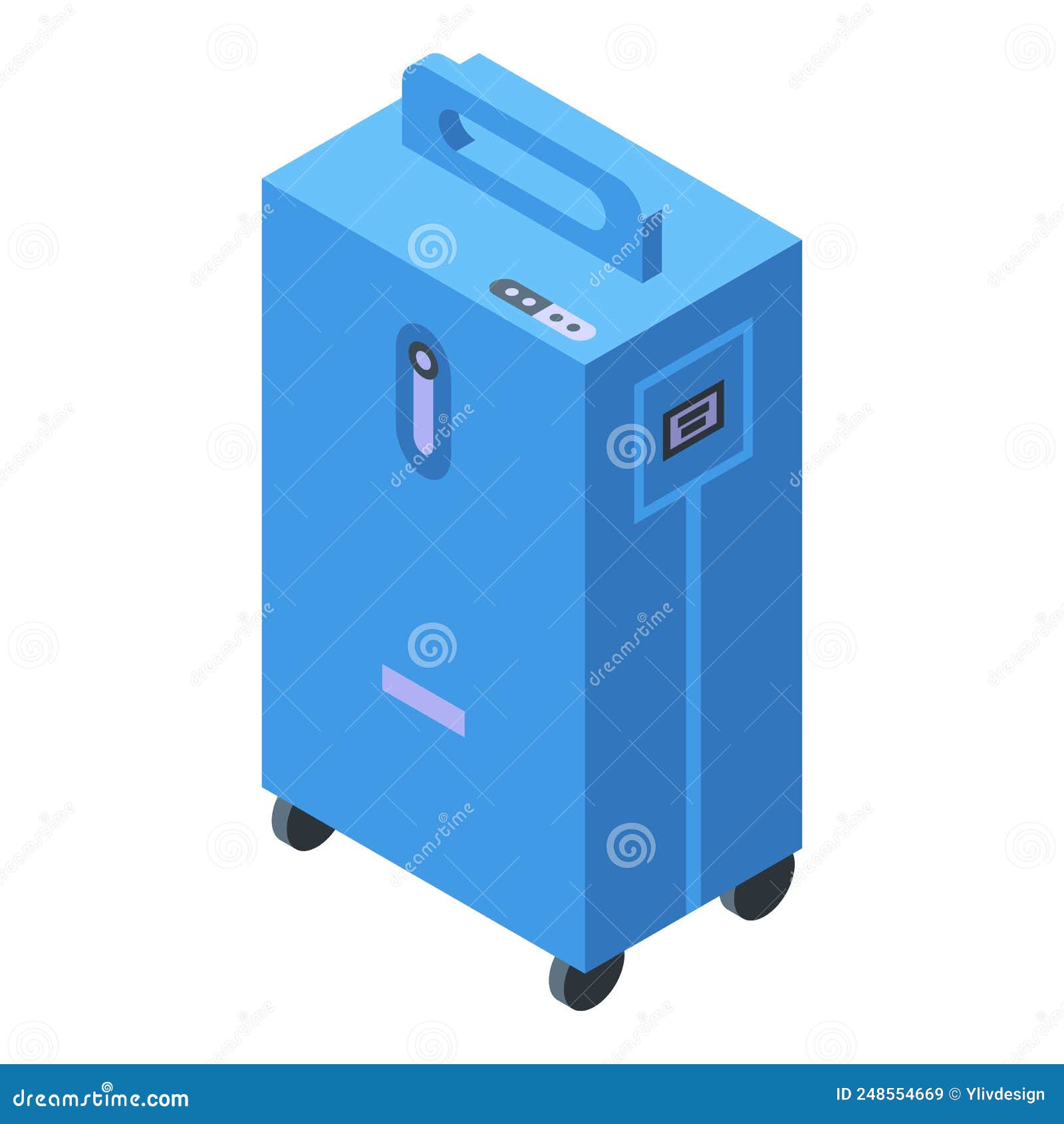 Blue Oxygen Concentrator Icon Isometric Vector. Medical Tank Stock ...