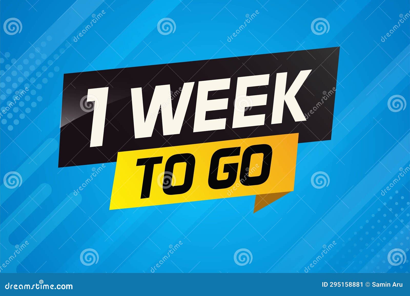 1 Week To Go Word Concept Vector Illustration Stock Illustration ...
