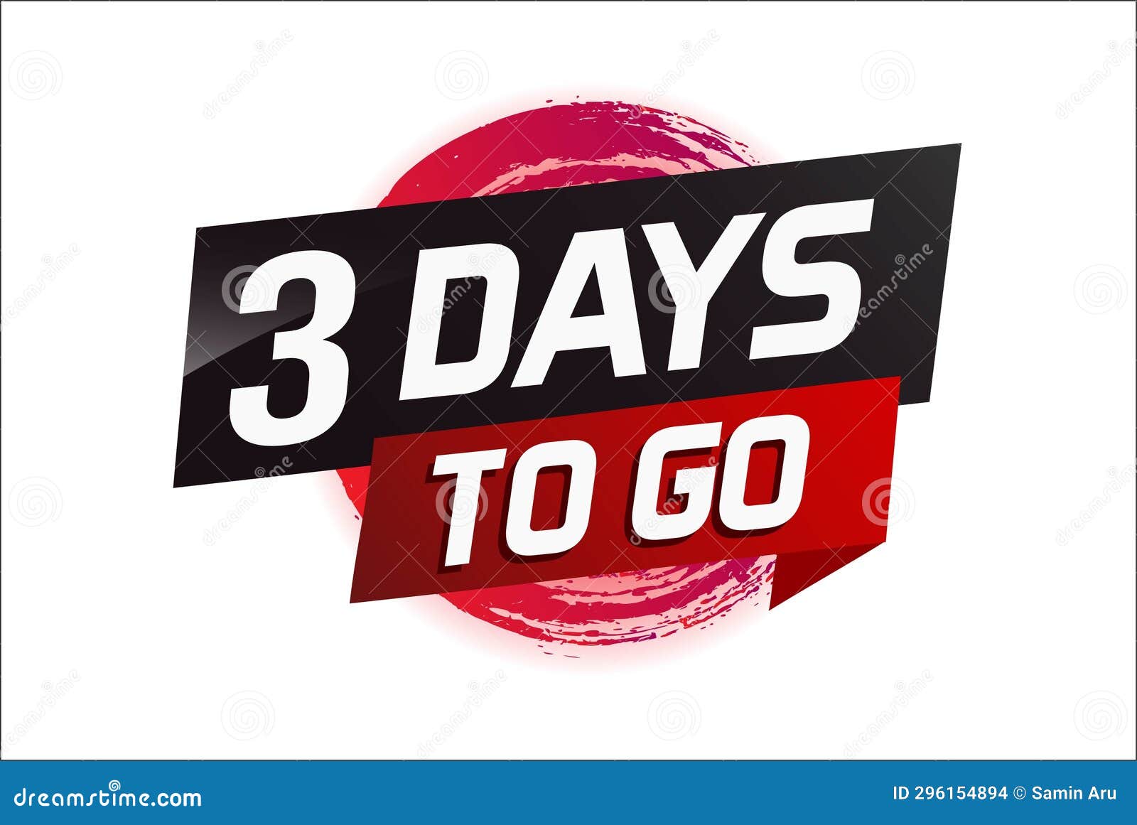 3 Days To Go Word Concept Vector Illustration Stock Illustration ...