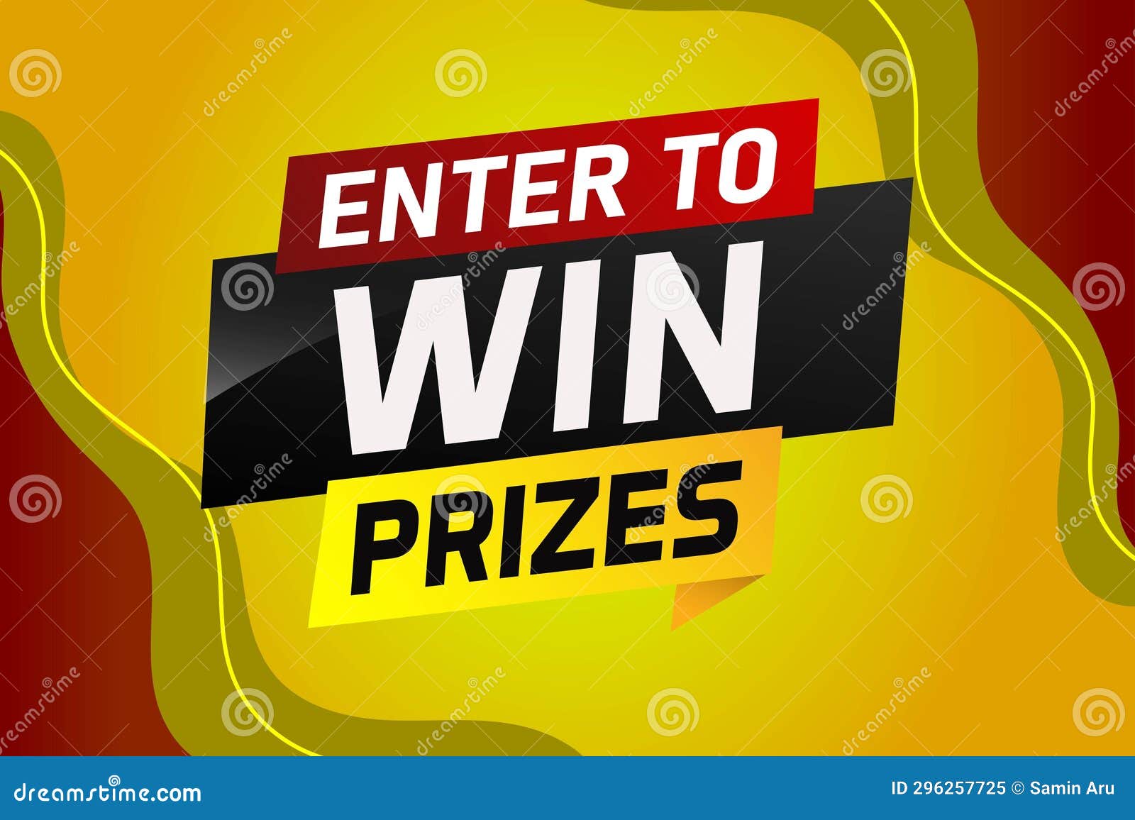 Enter To Win Prizes Word Concept Vector Illustration Stock Illustration ...