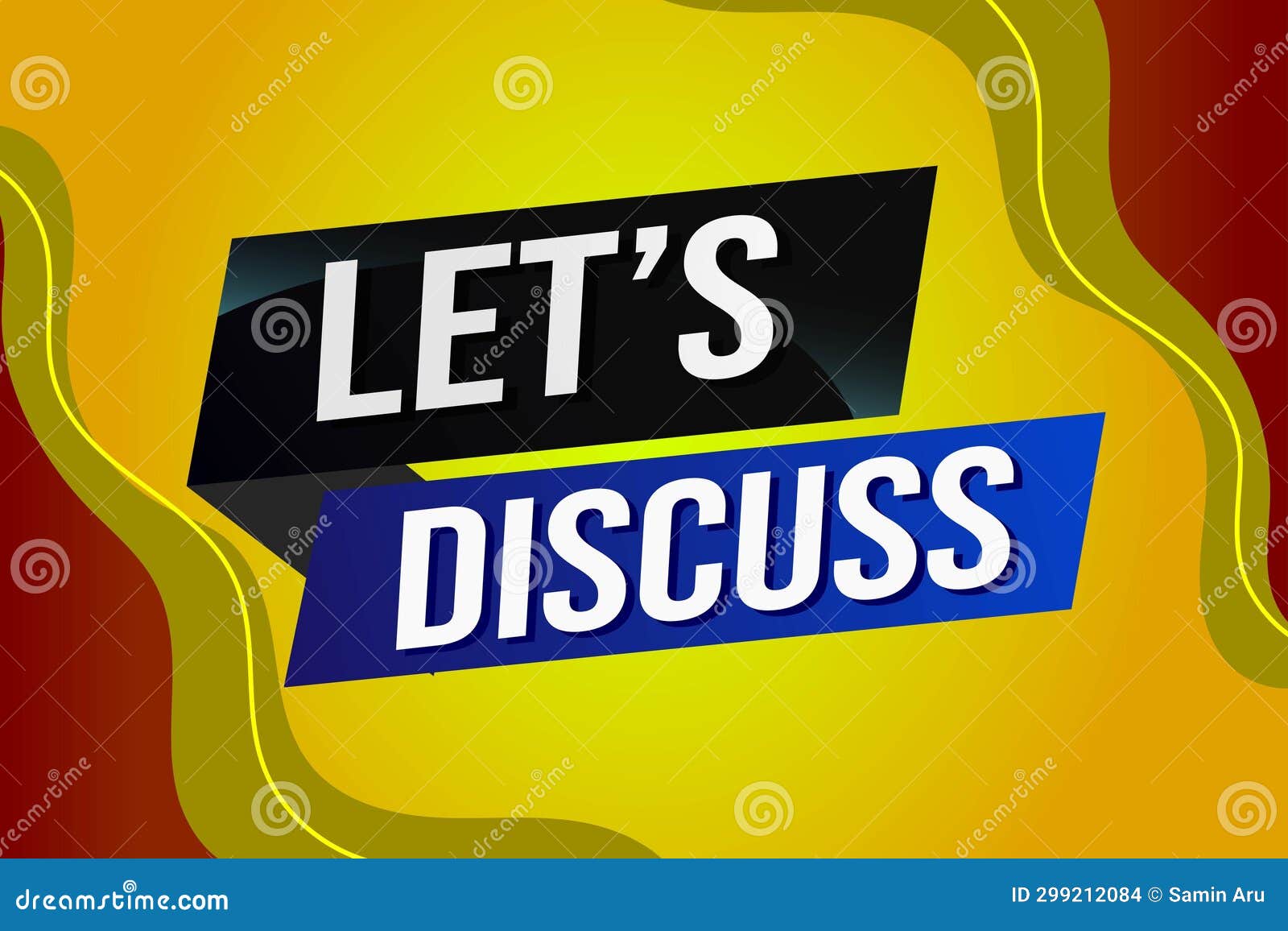 Let S Discuss Word Concept Vector Illustration Stock Illustration ...