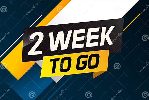 2 Week To Go Word Concept Vector Illustration Stock Vector ...