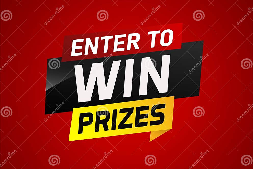 Enter To Win Prizes Word Concept Vector Illustration Stock Vector ...