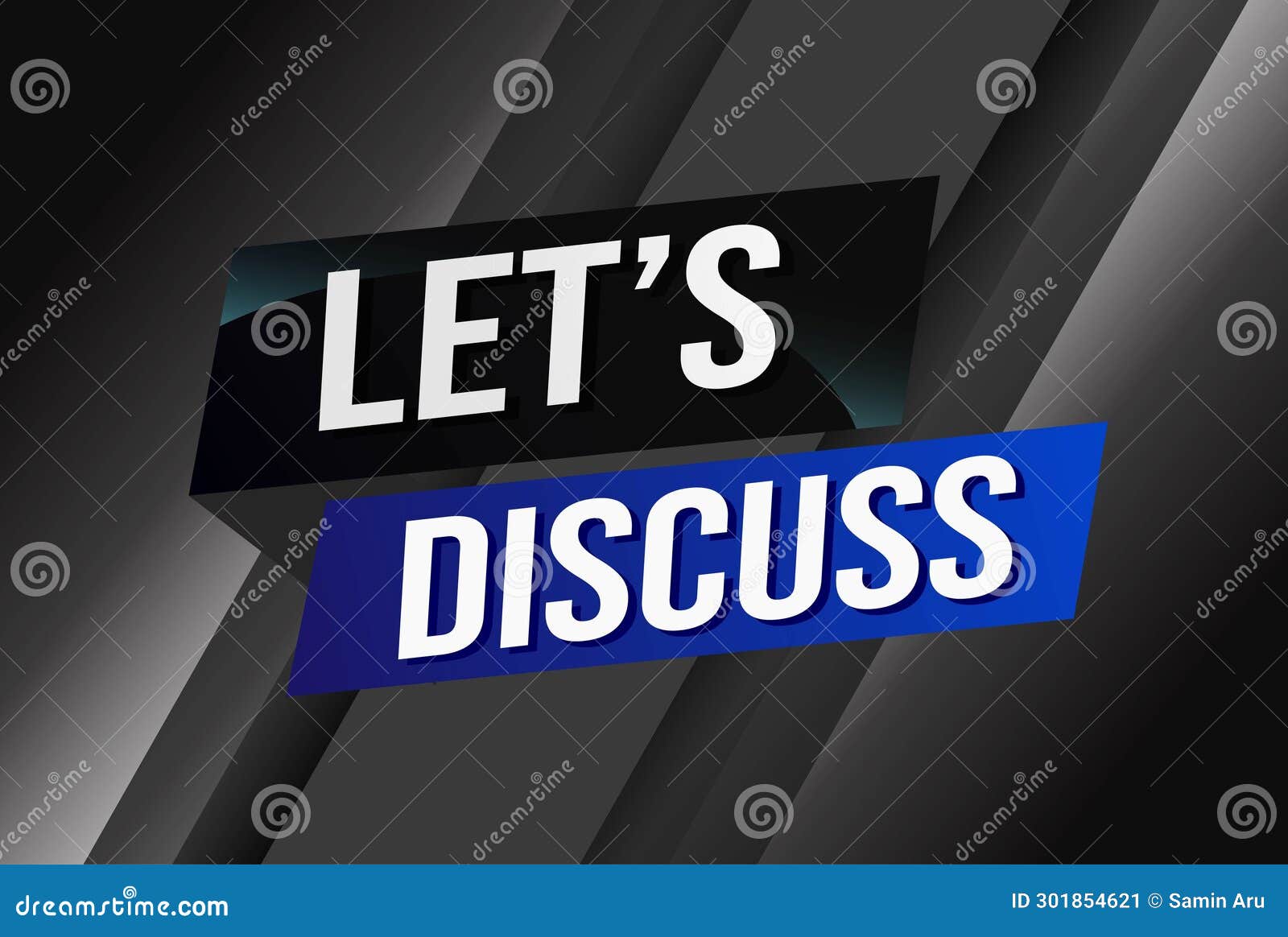 Let S Discuss Word Concept Vector Illustration Stock Vector ...