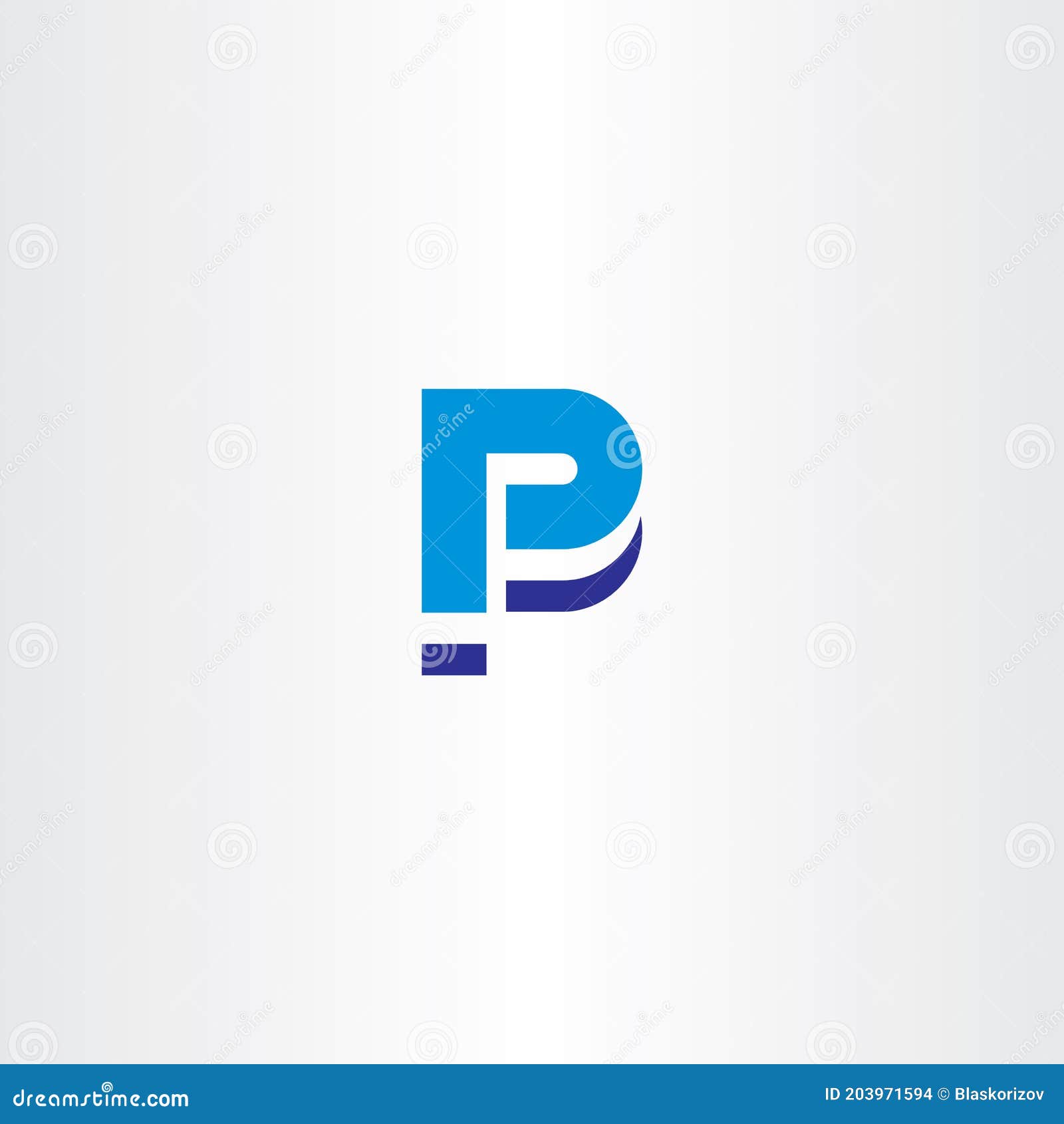 Blue P Letter Icon Sign Element Logo Stock Vector - Illustration of ...