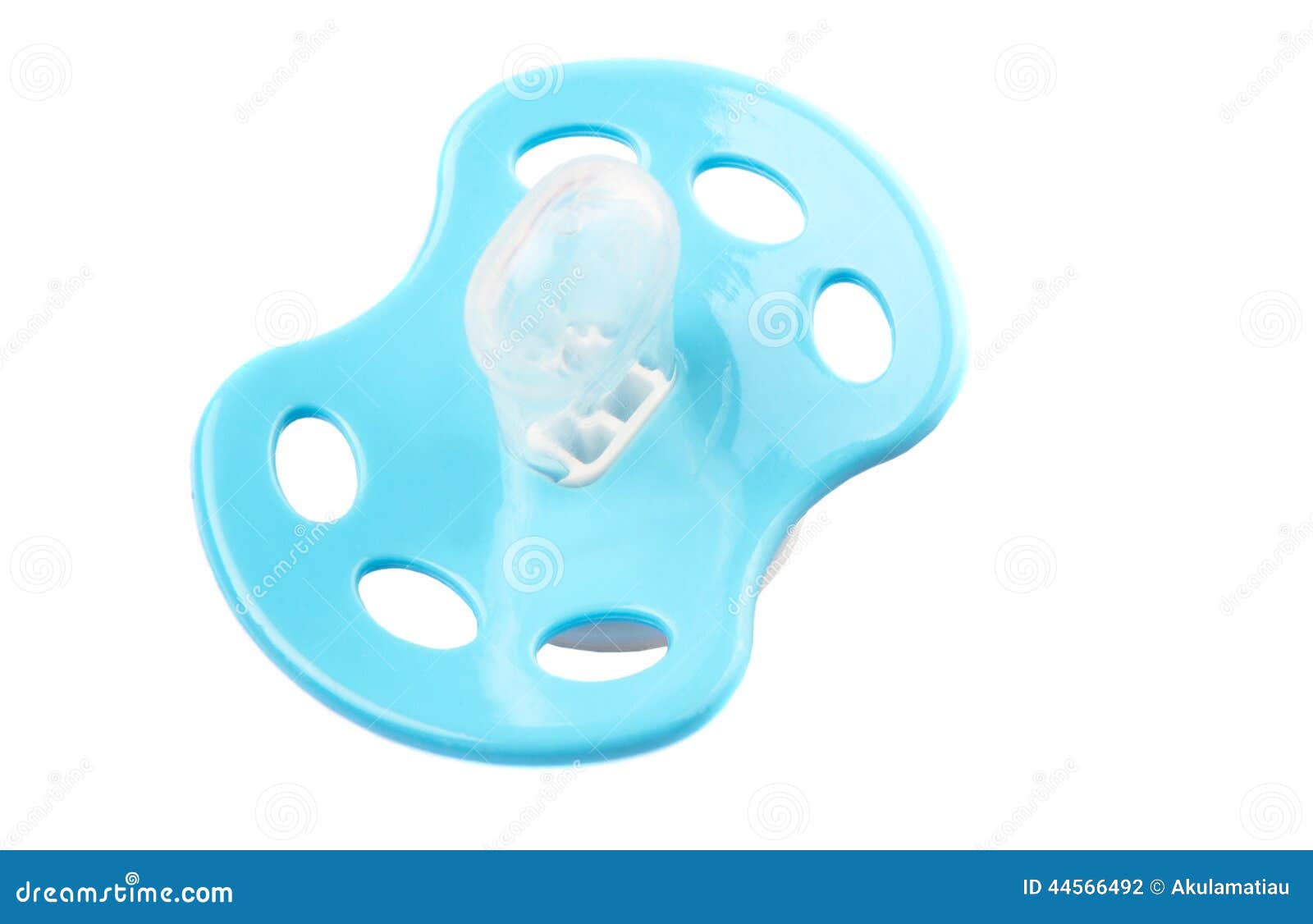 Blue Pacifier I stock photo. Image of white, single, rubber - 44566492