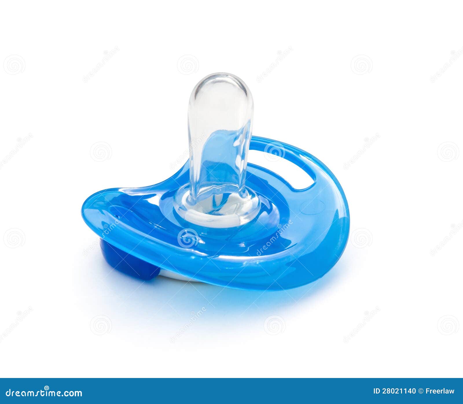 Blue pacifier isolated stock photo. Image of mouth, calm - 28021140