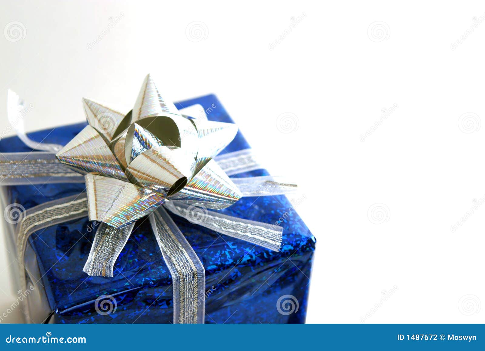 Blue package stock photo. Image of wrap, label, giving - 1487672