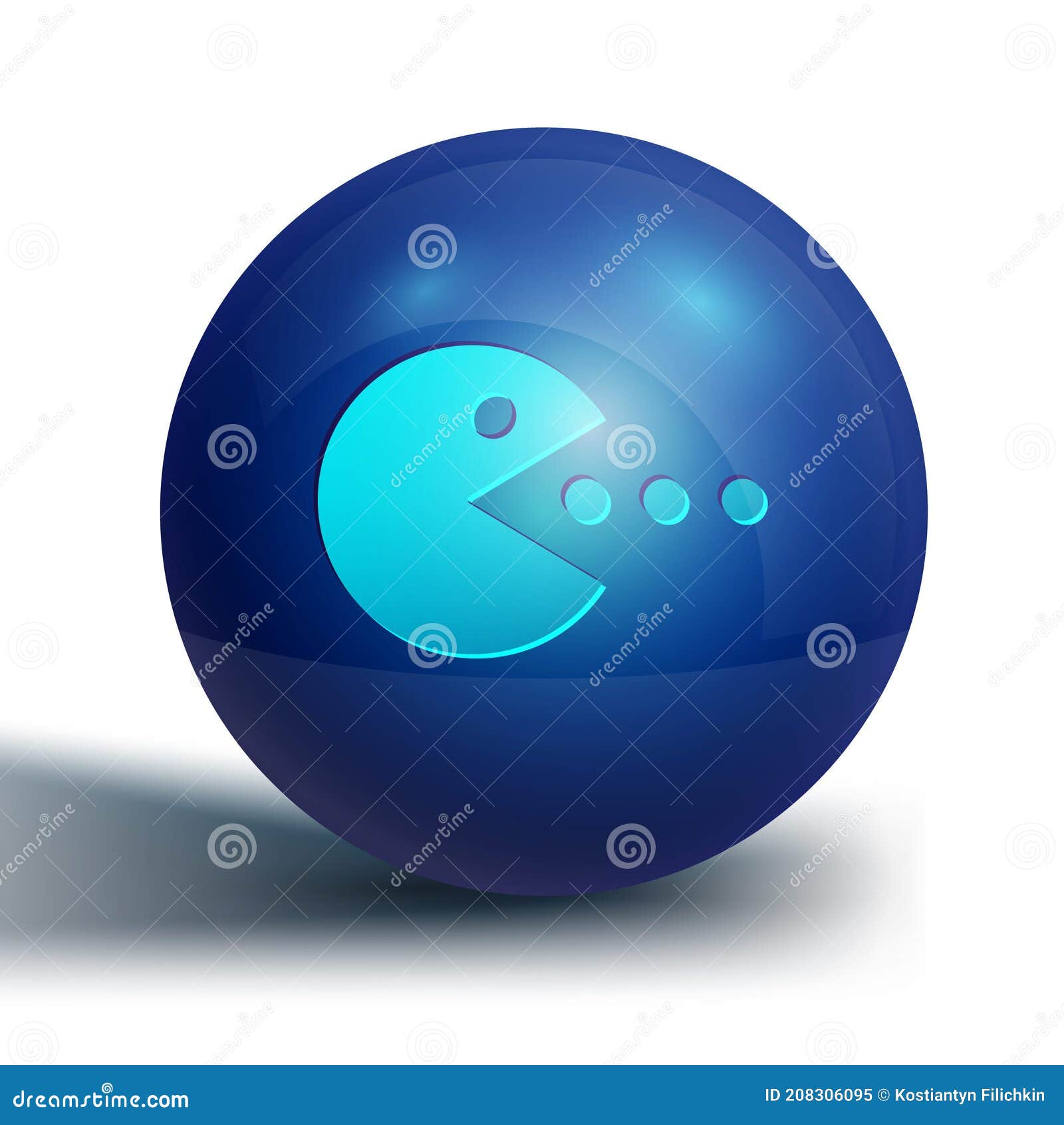Pacman Sign, Retro Arcade Game Symbol Vector Illustration On A White ...