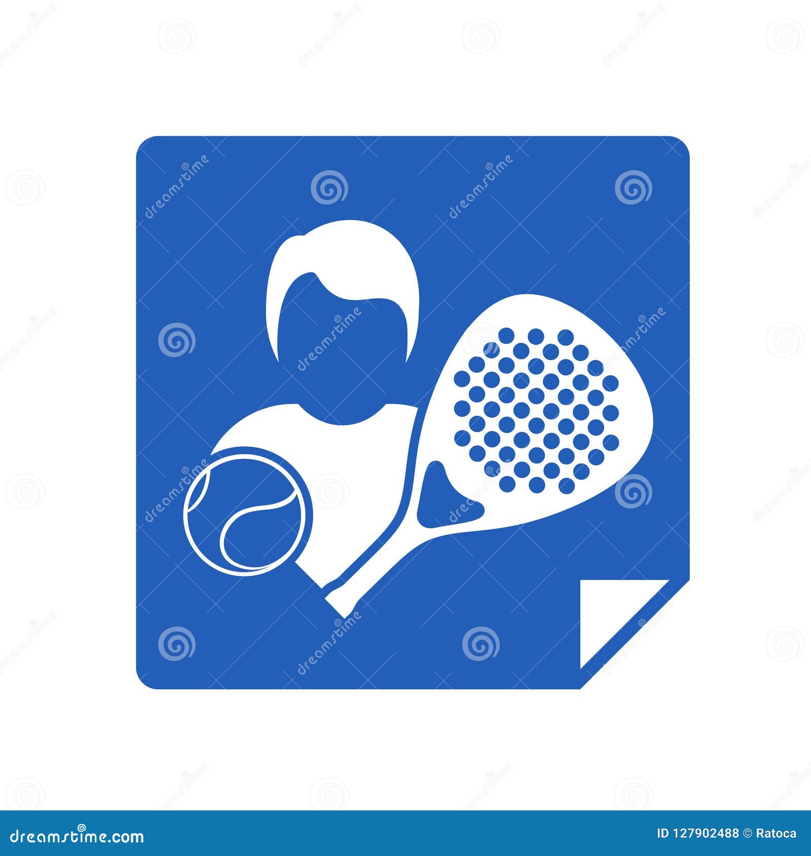 Blue padel symbol stock vector. Illustration of icon - 127902488