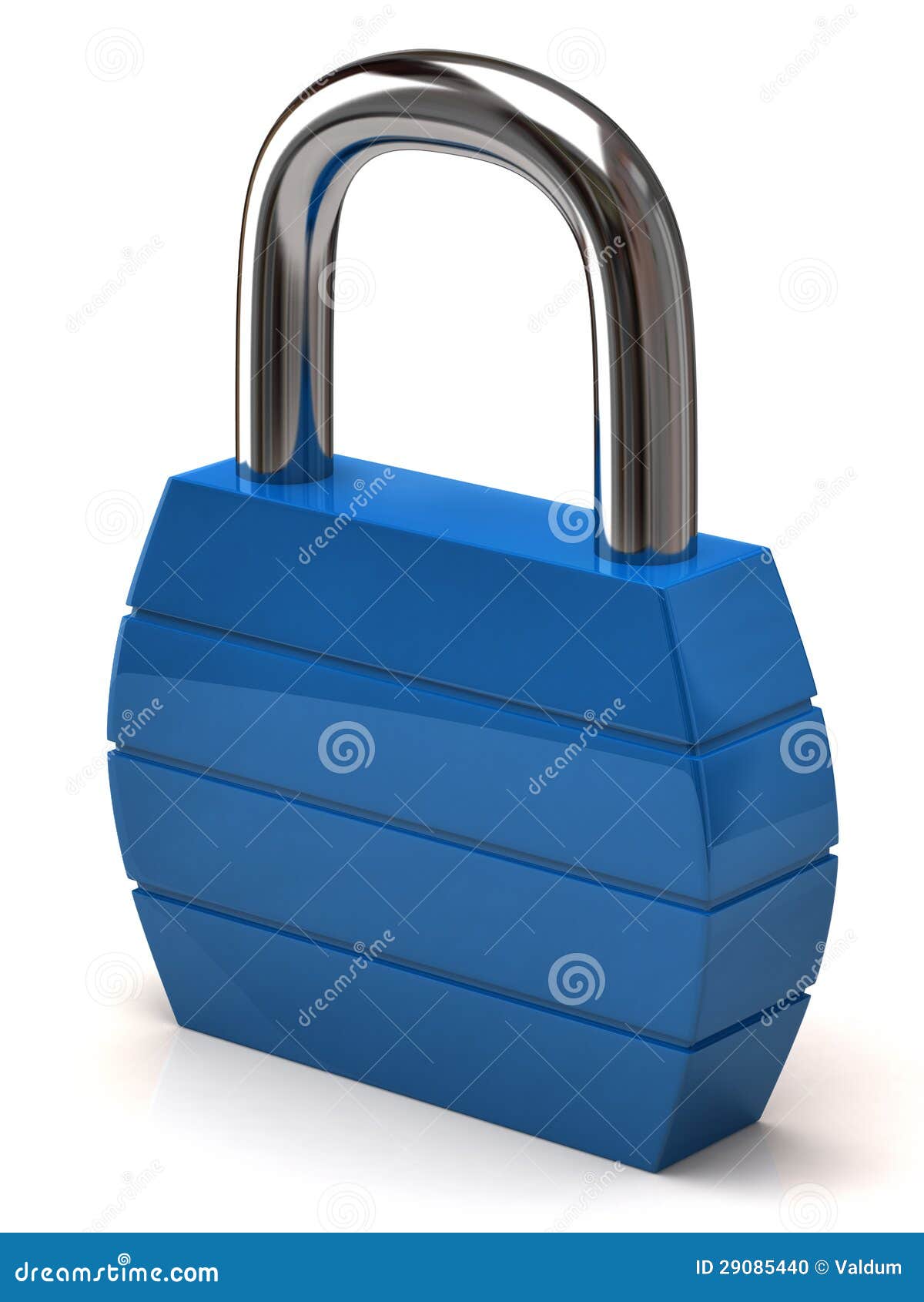 Blue padlock stock illustration. Illustration of closeup - 29085440