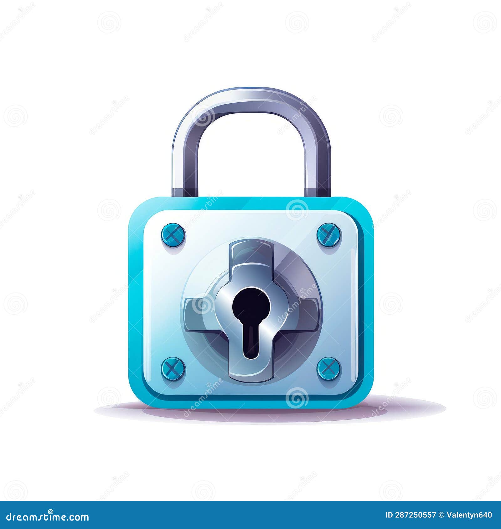 Blue Padlock with Lock on the Front of it. Generative AI Stock ...