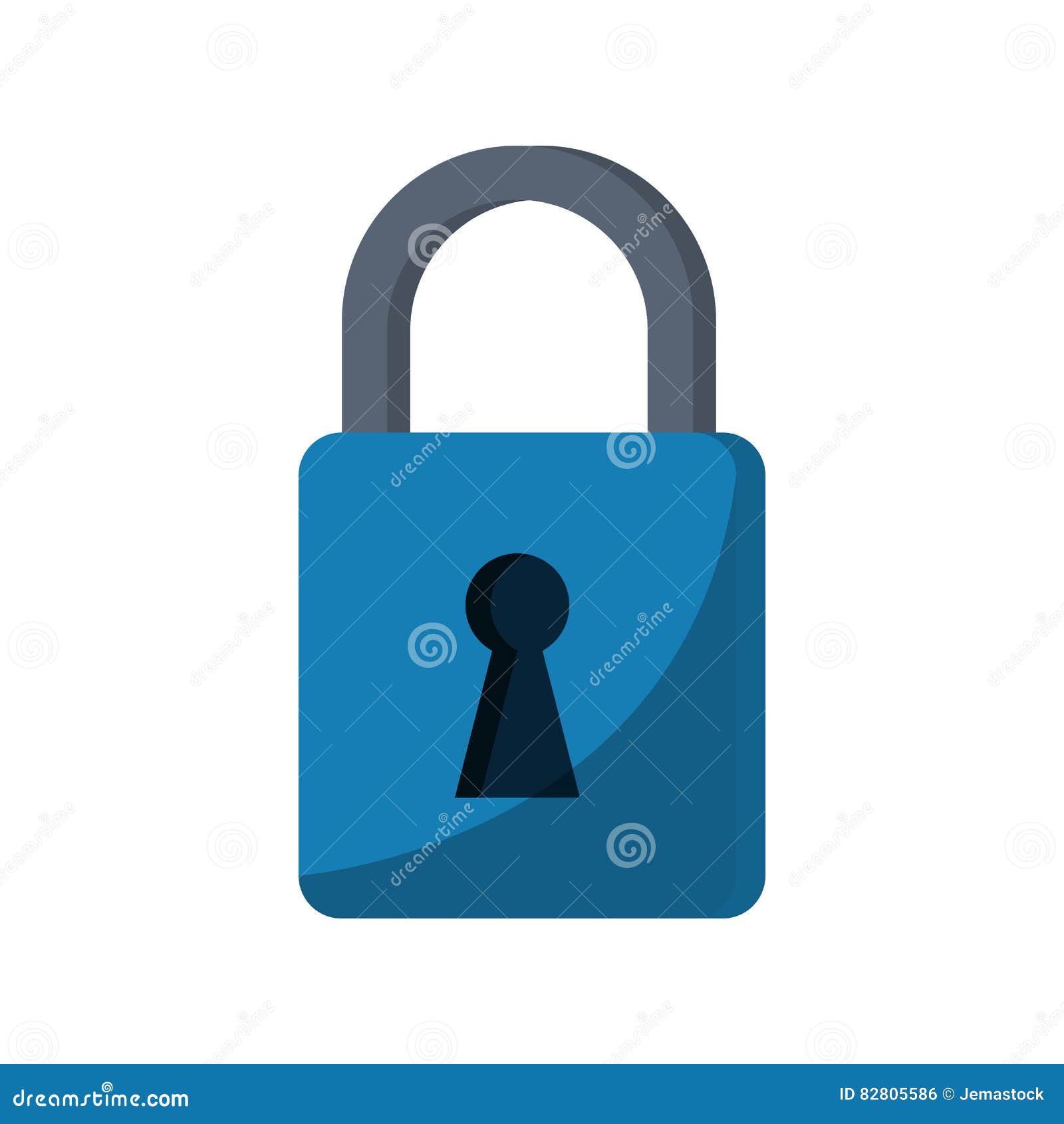 Blue Padlock Lock Secure Digital Stock Vector - Illustration of network ...
