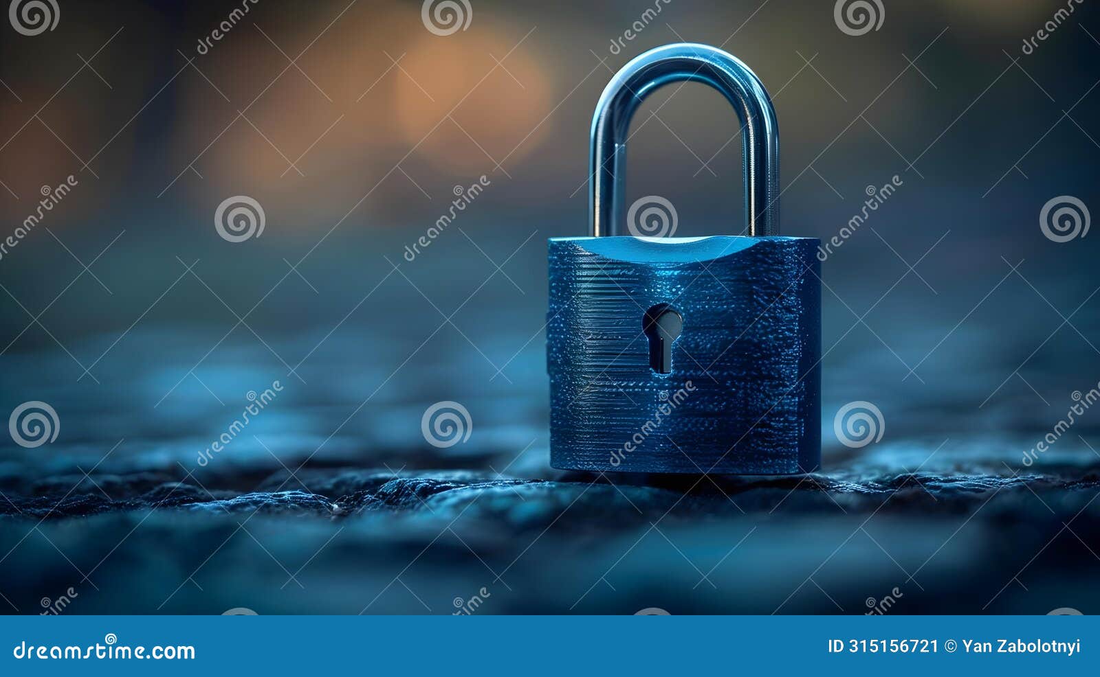 Blue Padlock: Symbol of Cybersecurity Strength. Concept Cybersecurity ...