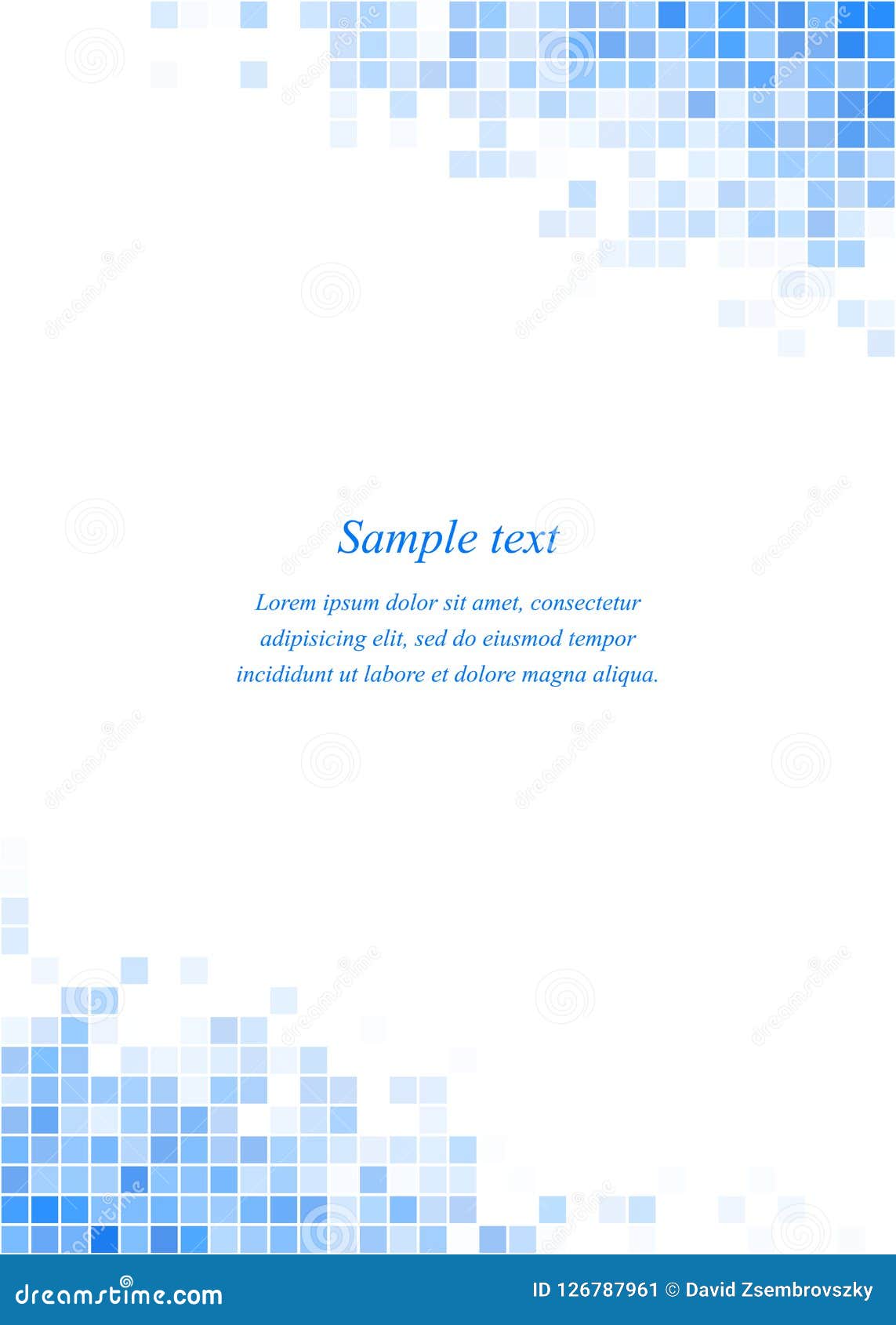 Blue Page Corner Design Template Stock Vector - Illustration of bits ...