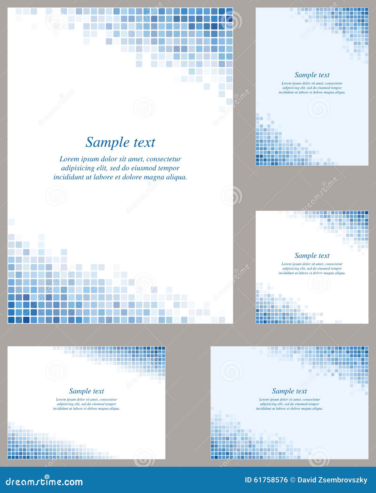 Blue Page Corner Design Template Stock Vector - Illustration of ...