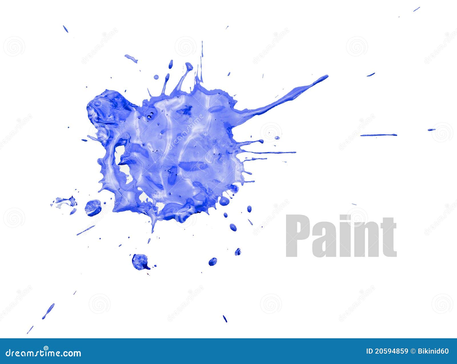 Blue paint blot. stock image. Image of close, element - 20594859
