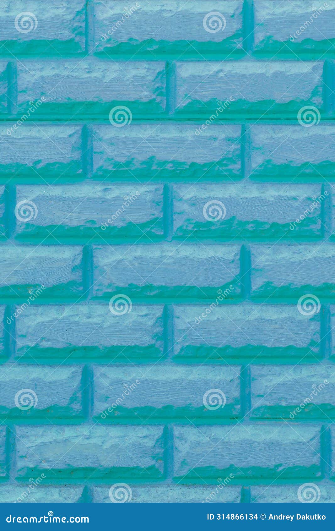 Blue Paint Brick Wall Texture Background Abstract Masonry Pattern ...