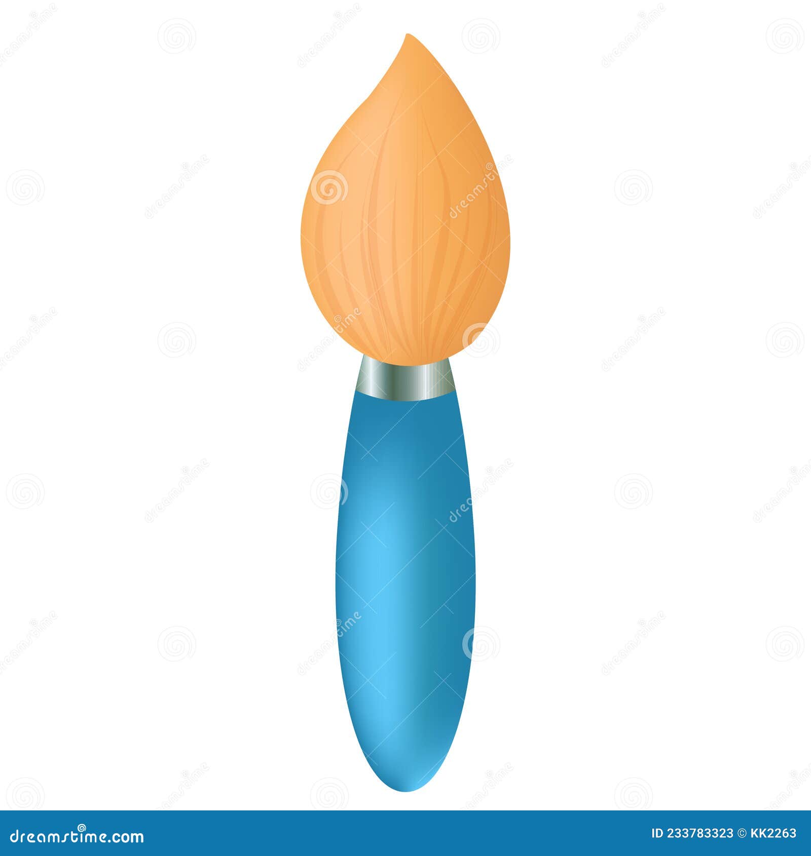 Blue paint brush tool stock vector. Illustration of design - 233783323