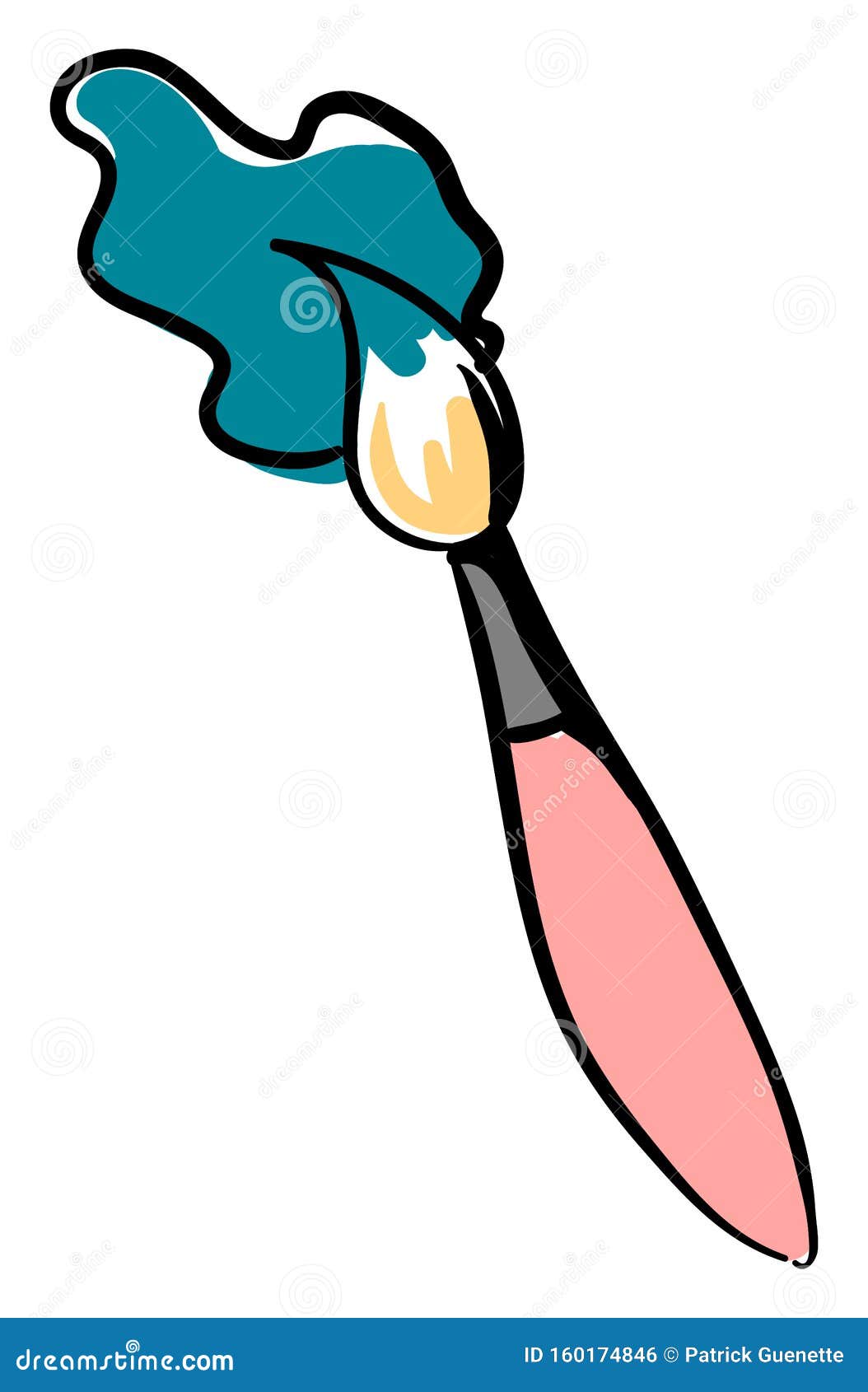 Paintbrush clipart blue - tatatrax