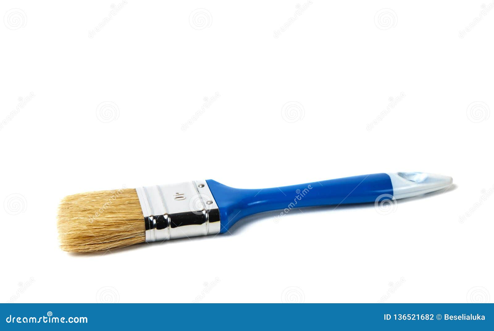 Blue paint brush stock photo. Image of background, paintbrush - 136521682