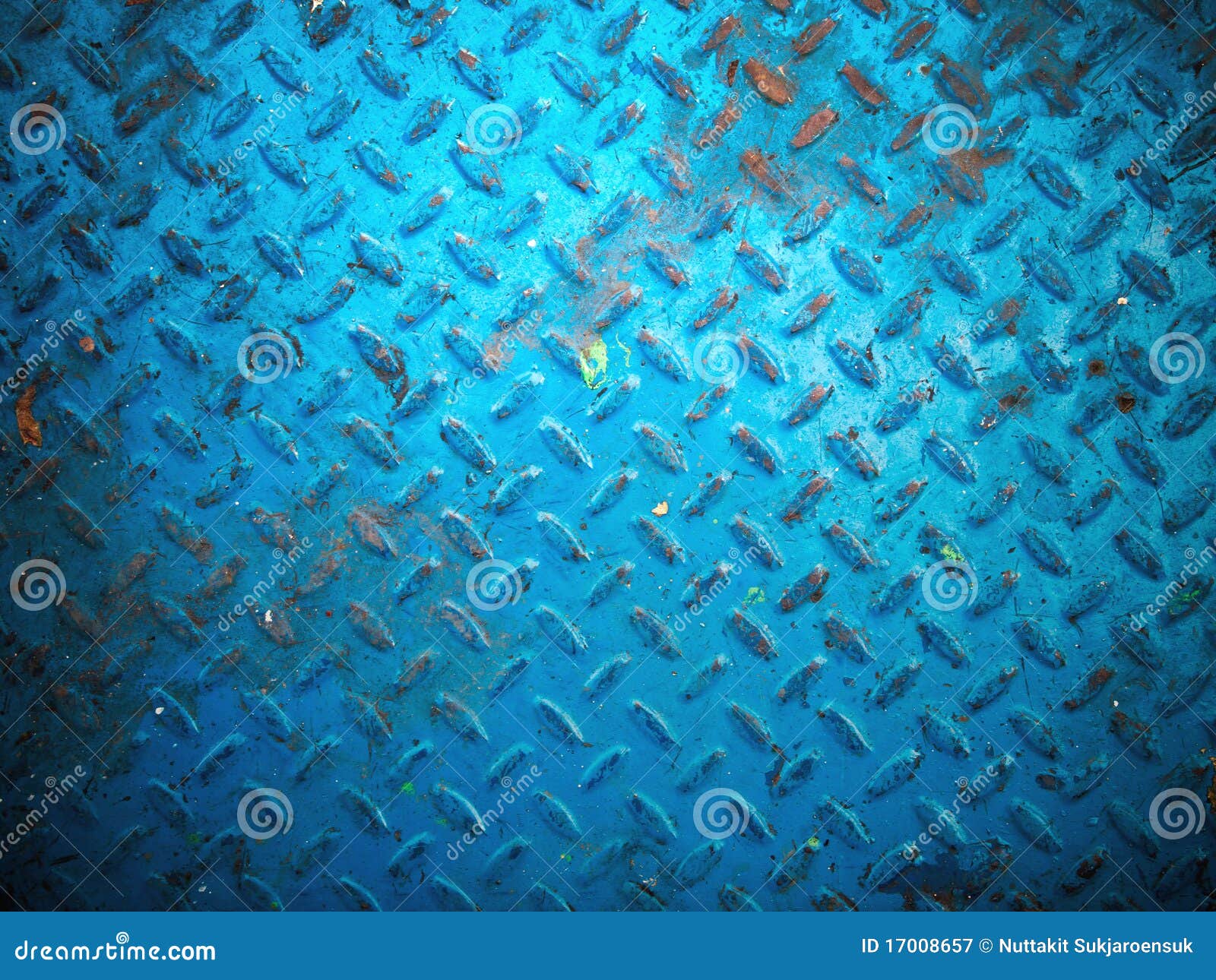 Blue Paint Color Floor Steel Plate Stock Image - Image of rusty ...