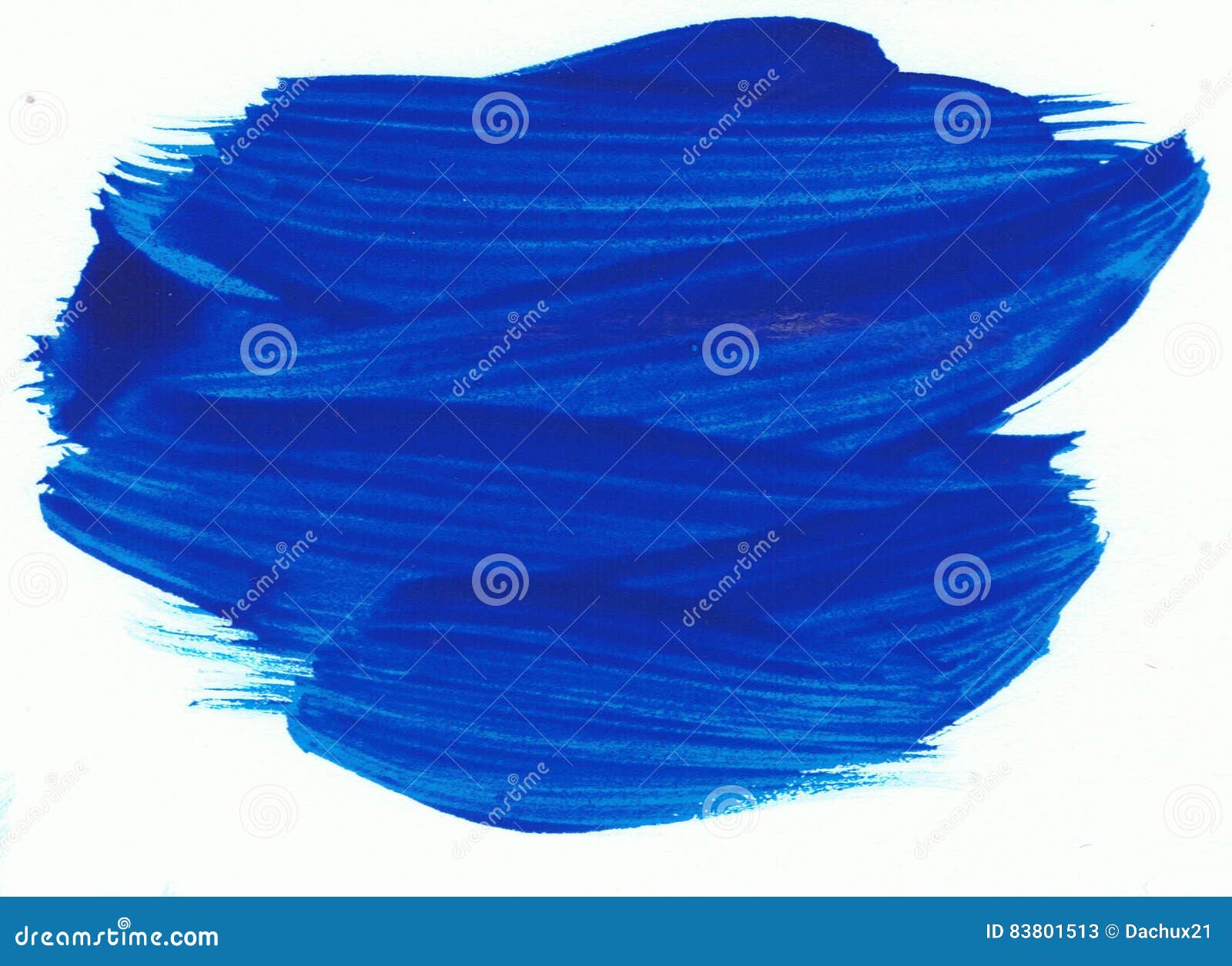 A Blue Paint Dab on a White Paper. Stock Image - Image of watercolor ...
