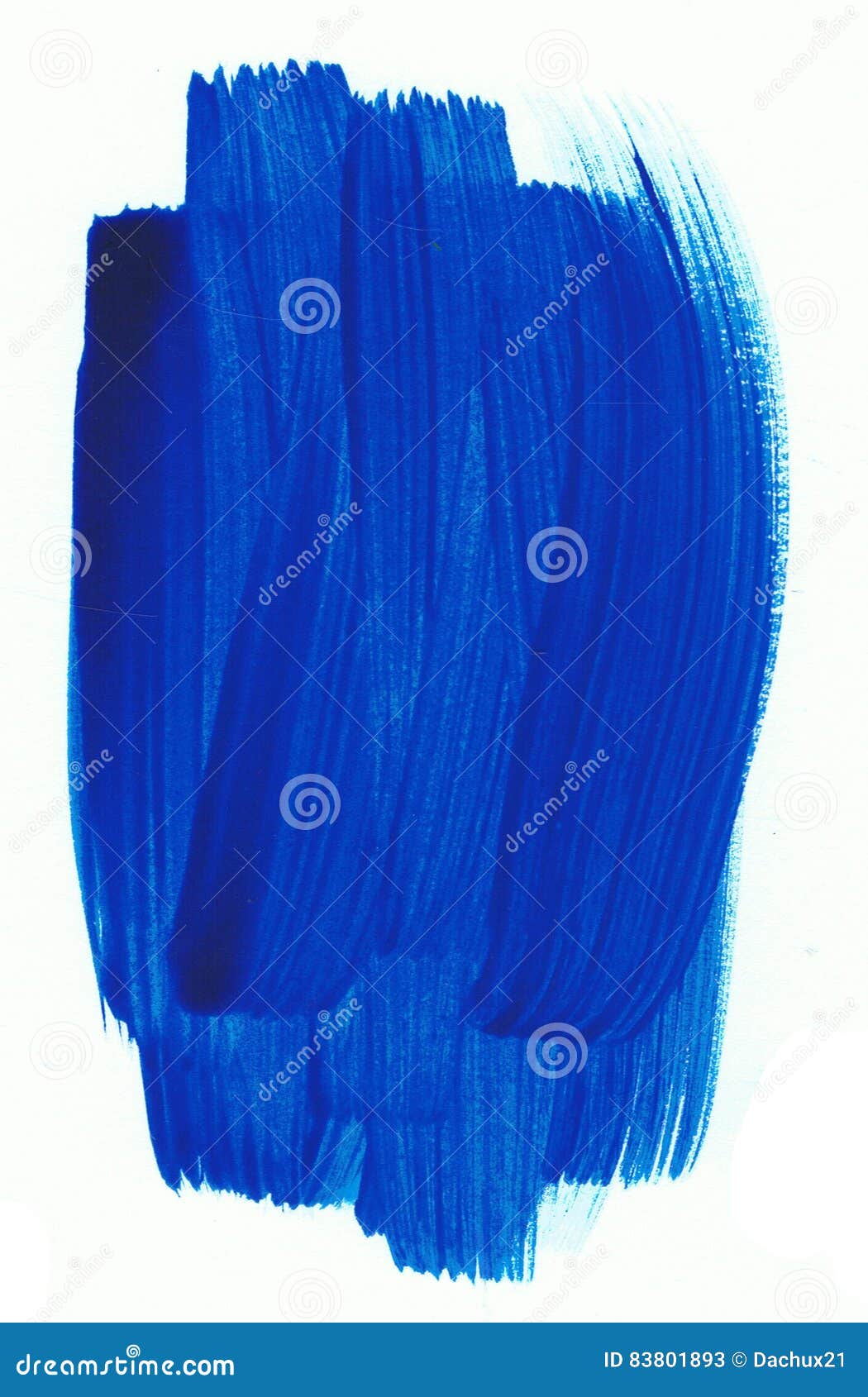 A Blue Paint Dab on a White Paper. Stock Image - Image of blue, frame ...