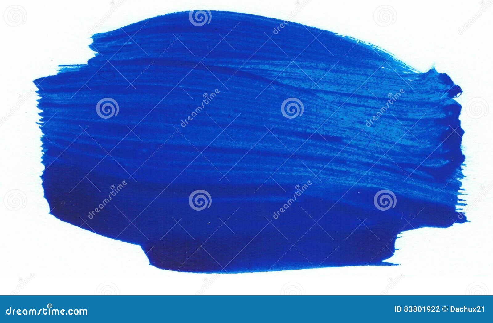 A Blue Paint Dab on a White Paper. Stock Photo - Image of isolated ...