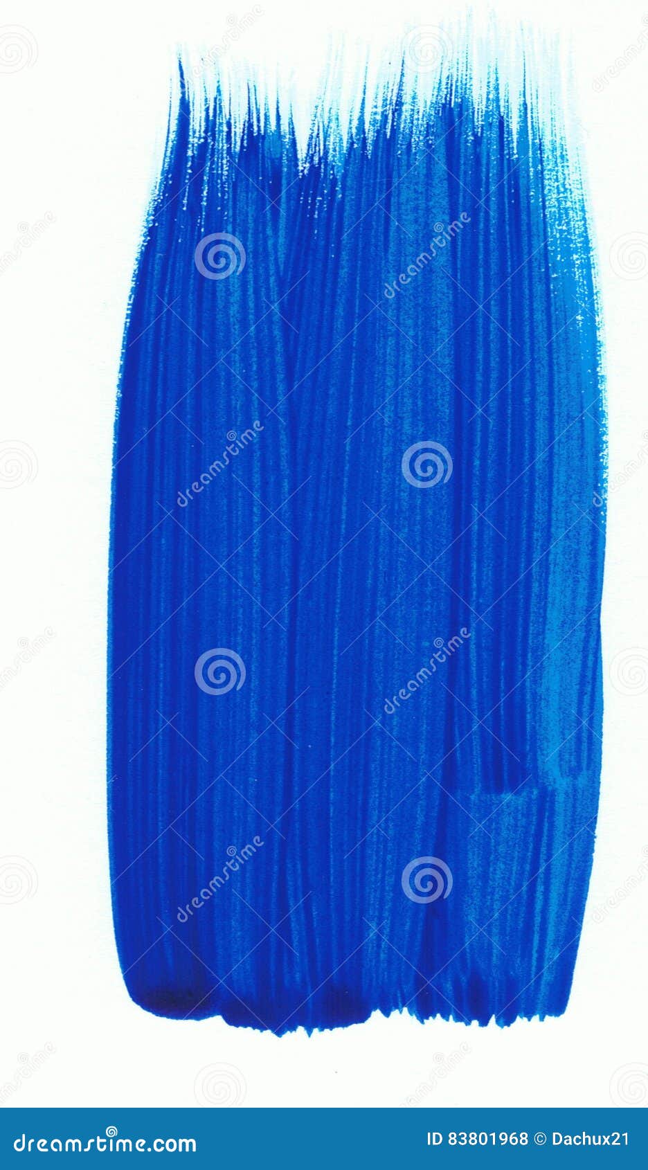 A Blue Paint Dab on a White Paper. Stock Photo - Image of artistic ...