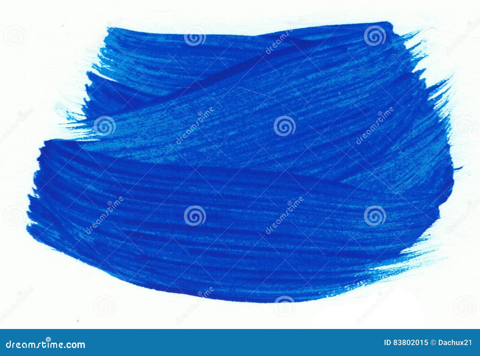 A Blue Paint Dab on a White Paper. Stock Image - Image of stain, color ...