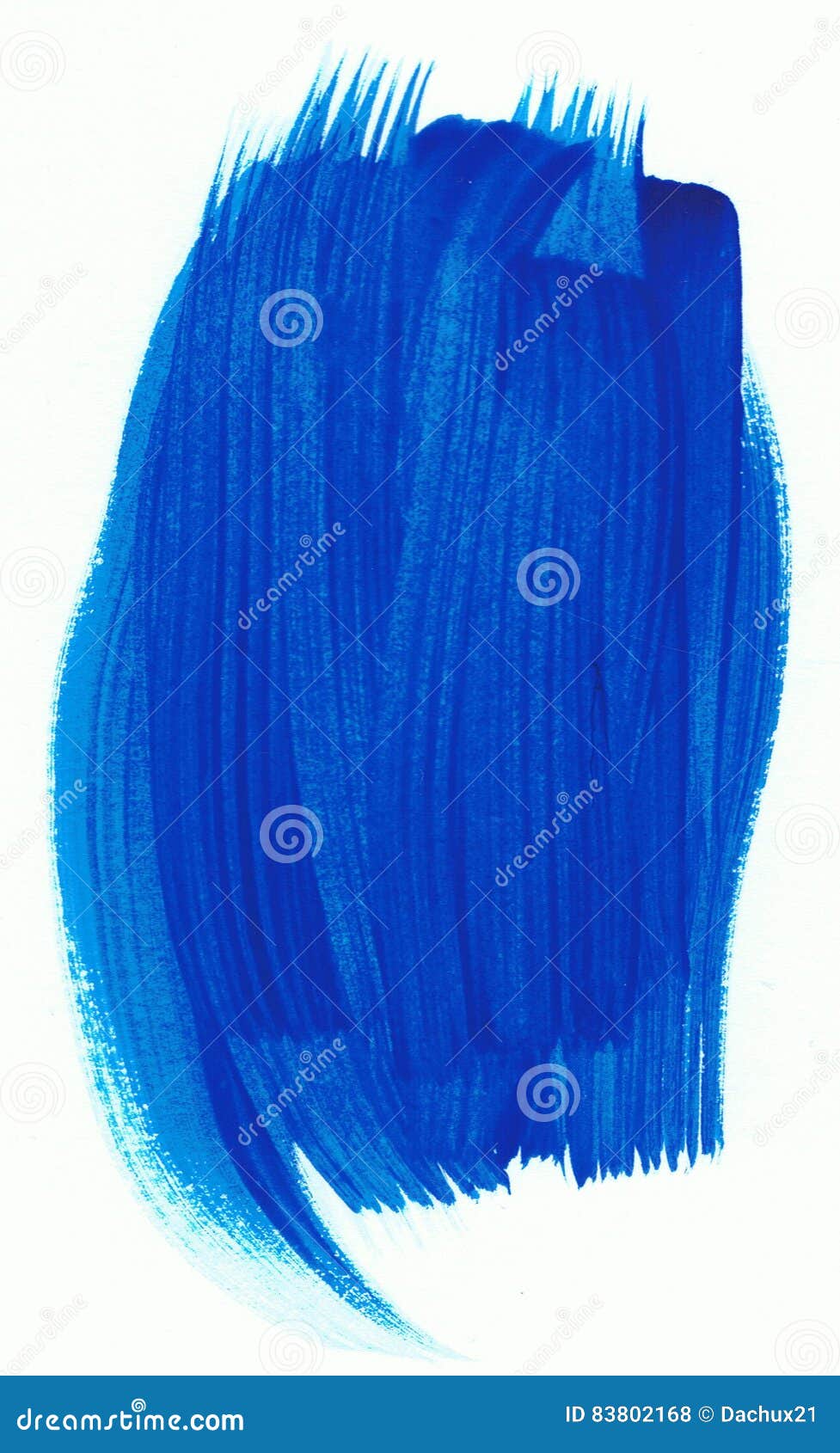 A Blue Paint Dab on a White Paper. Stock Photo - Image of blue ...