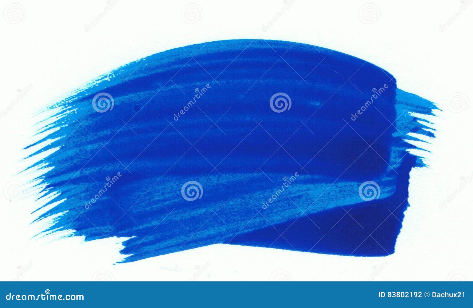 A Blue Paint Dab on a White Paper. Stock Photo - Image of acrylic ...